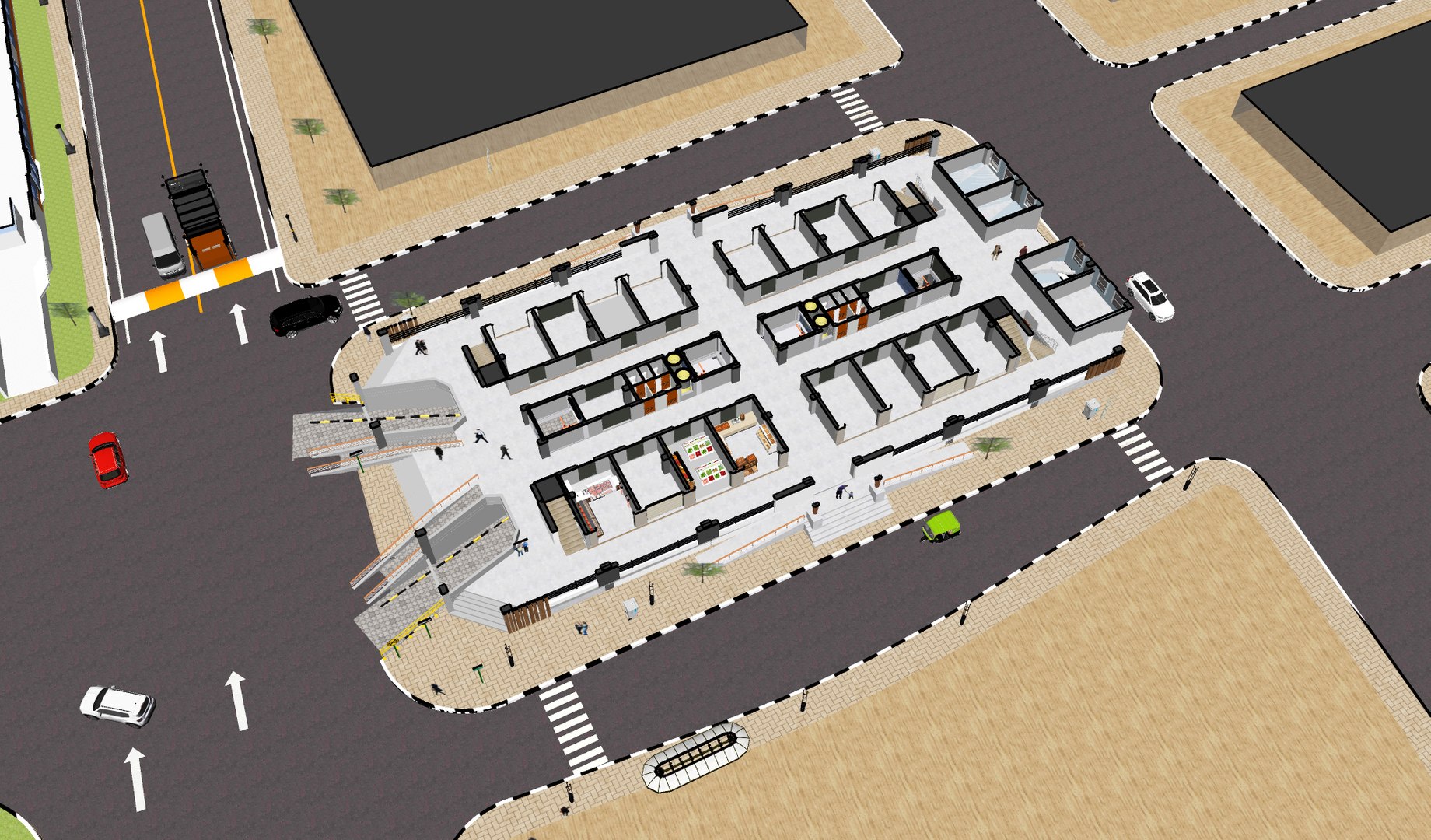 3D Small Mall - TurboSquid 2083743