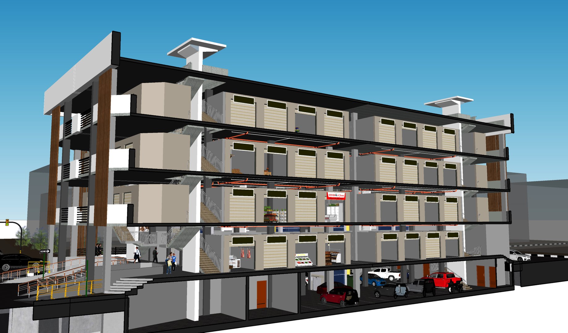 3D Small Mall - TurboSquid 2083743