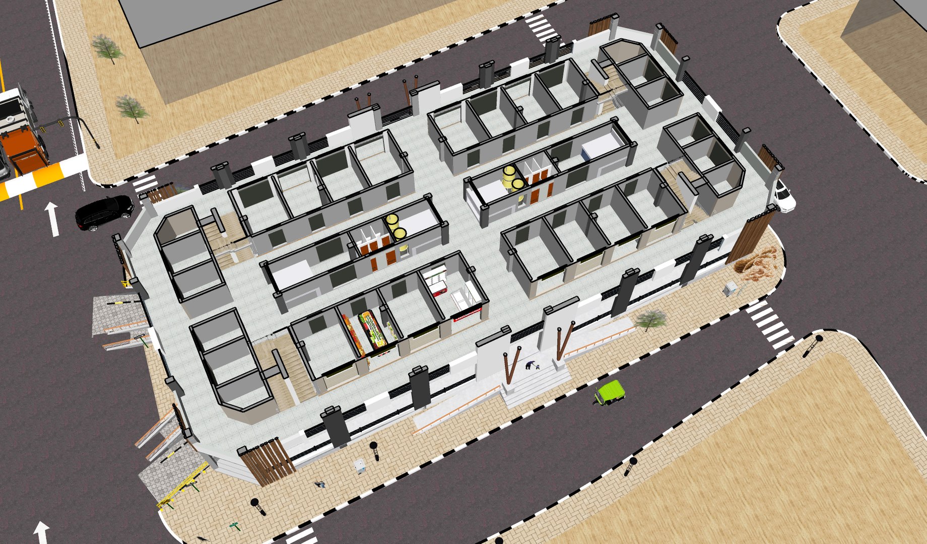 3D Small Mall - TurboSquid 2083743