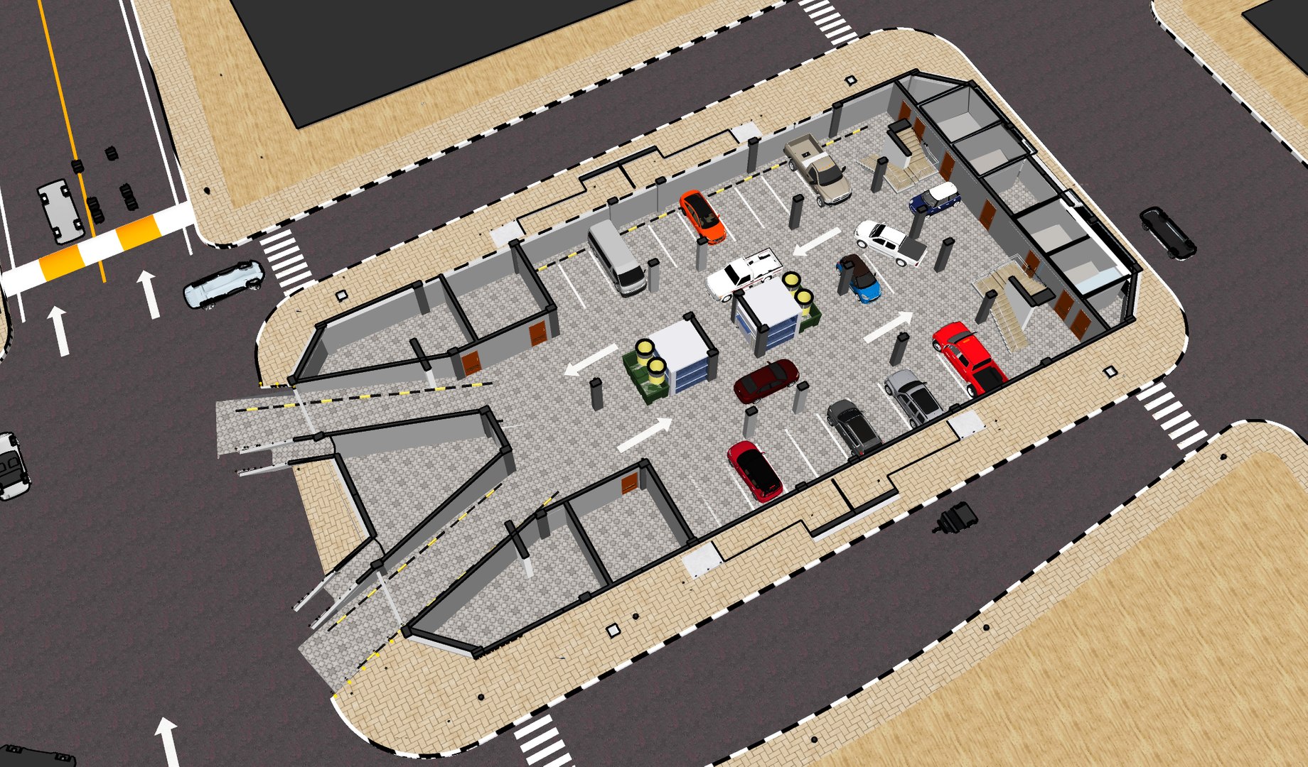 3D Small Mall - TurboSquid 2083743