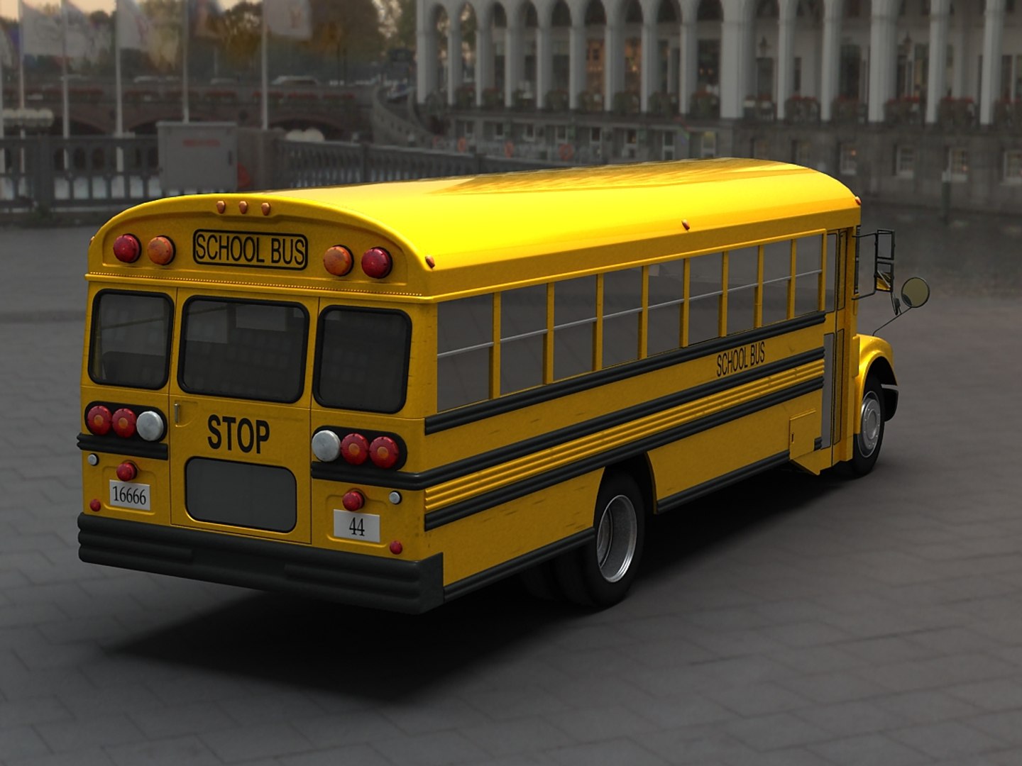 3D School Bus Model - TurboSquid 872271