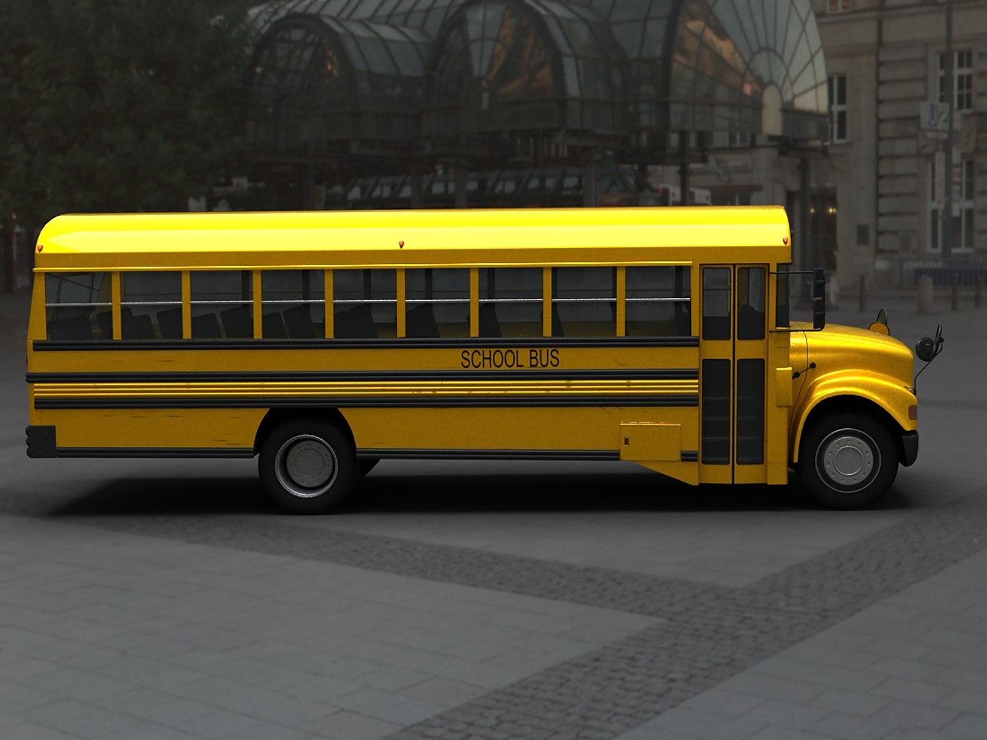 3D School Bus Model - TurboSquid 872271