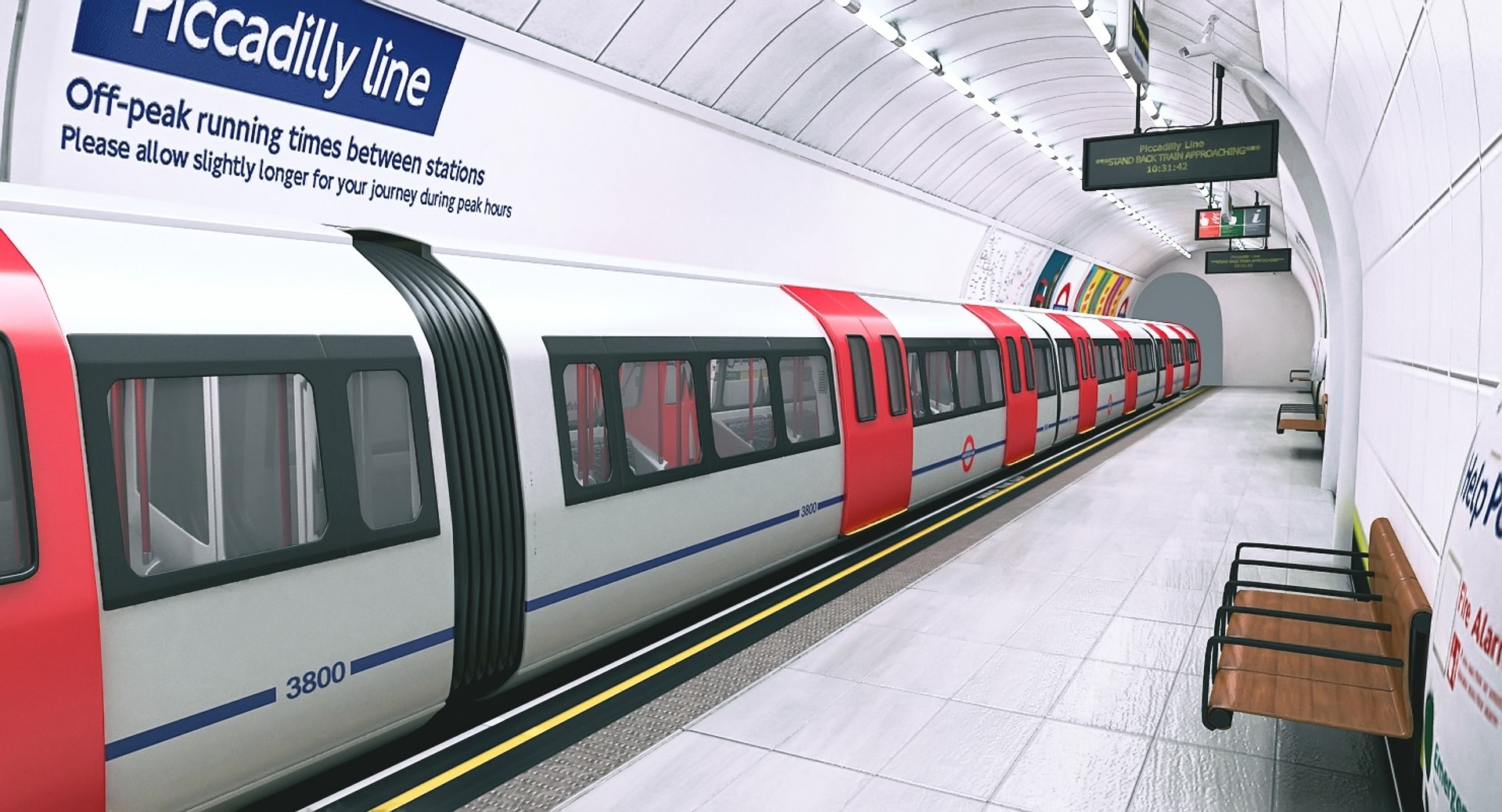 Scene Underground Tube Station Train Model - TurboSquid 1247578