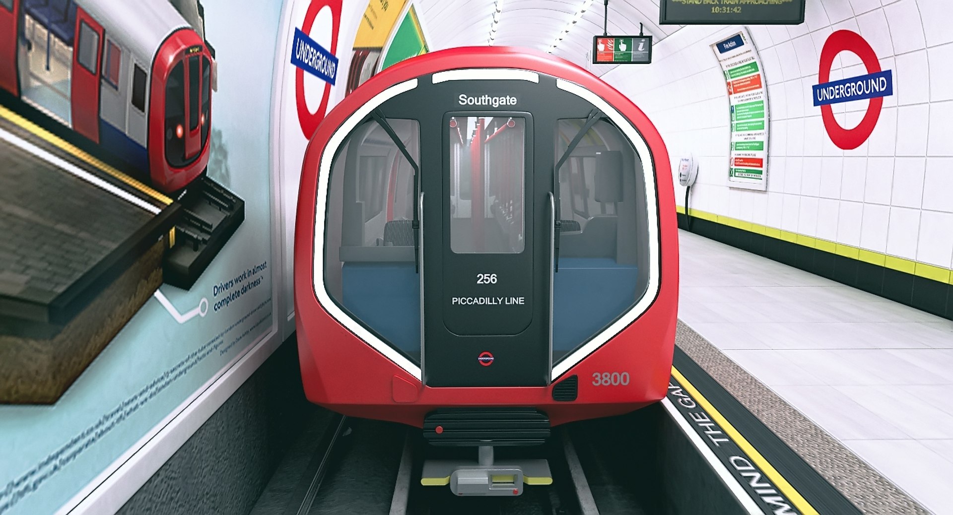 Scene Underground Tube Station Train Model - TurboSquid 1247578