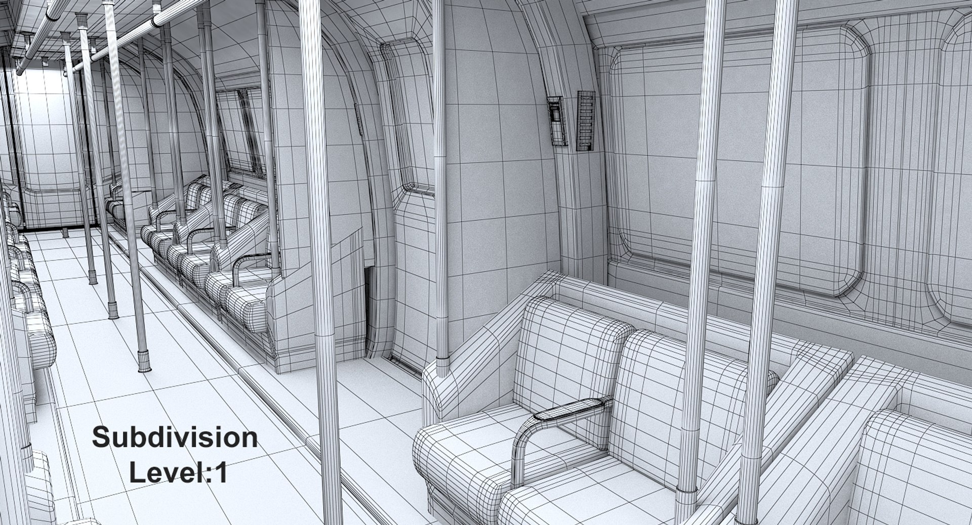 Scene underground tube station train model - TurboSquid 1247578