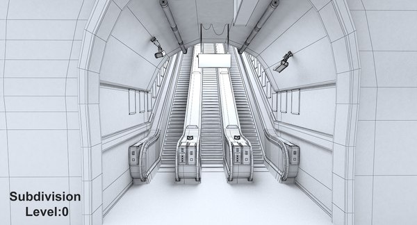 Scene underground tube station train model - TurboSquid 1247578