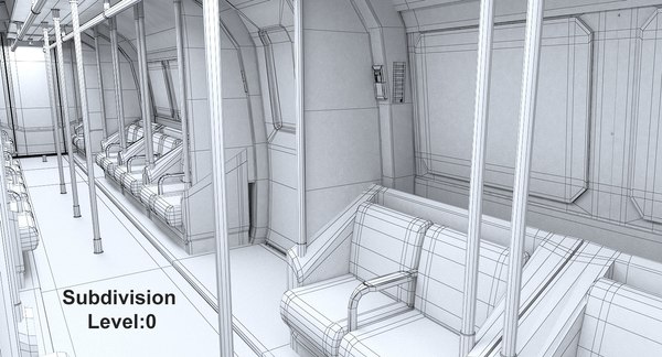 Scene underground tube station train model - TurboSquid 1247578