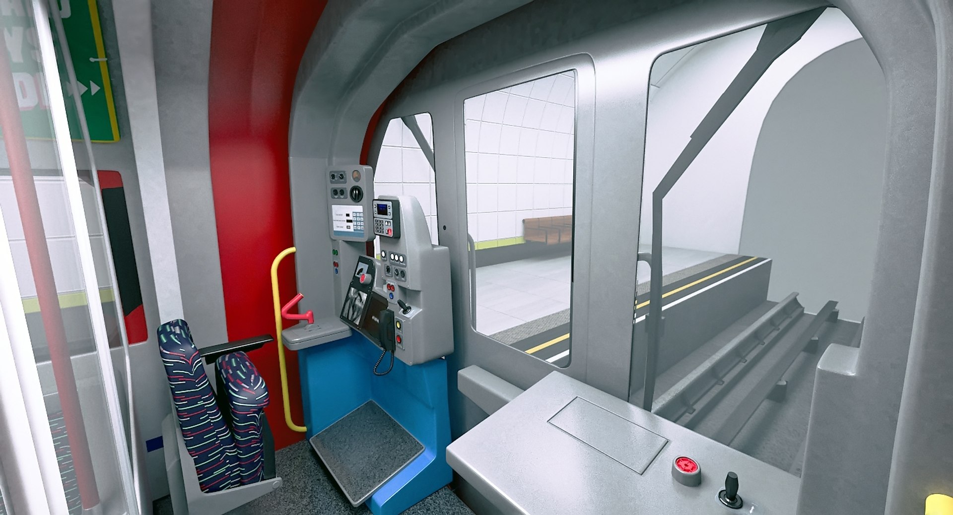 Scene Underground Tube Station Train Model - TurboSquid 1247578