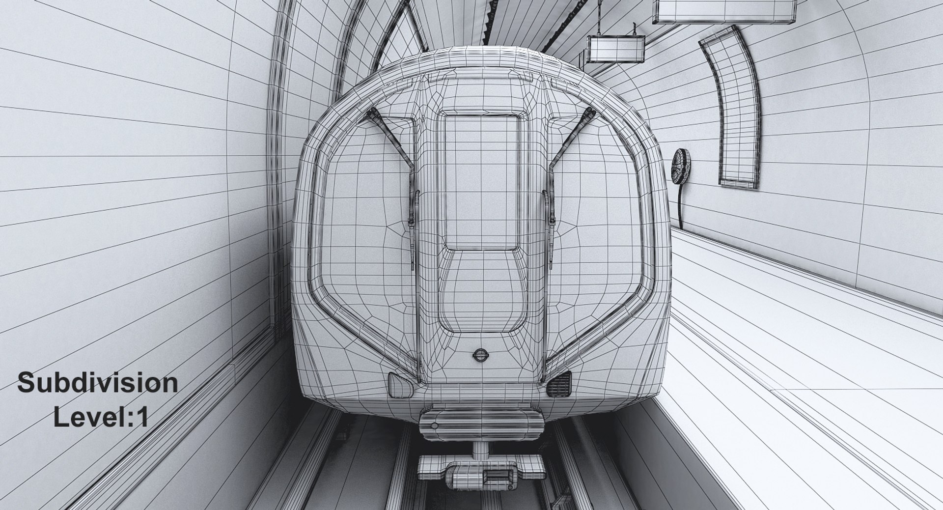 Scene Underground Tube Station Train Model - TurboSquid 1247578