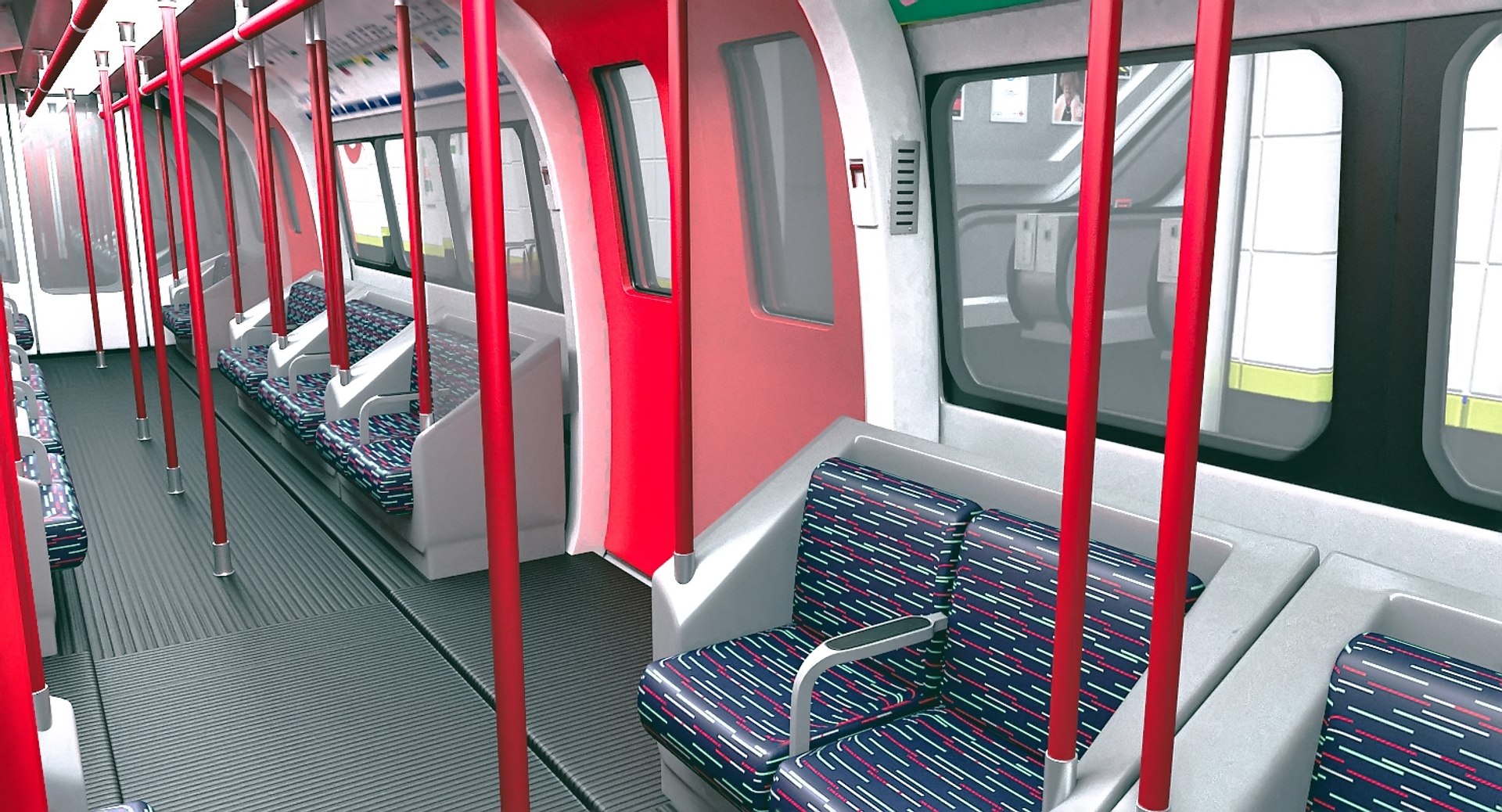 Scene Underground Tube Station Train Model - TurboSquid 1247578