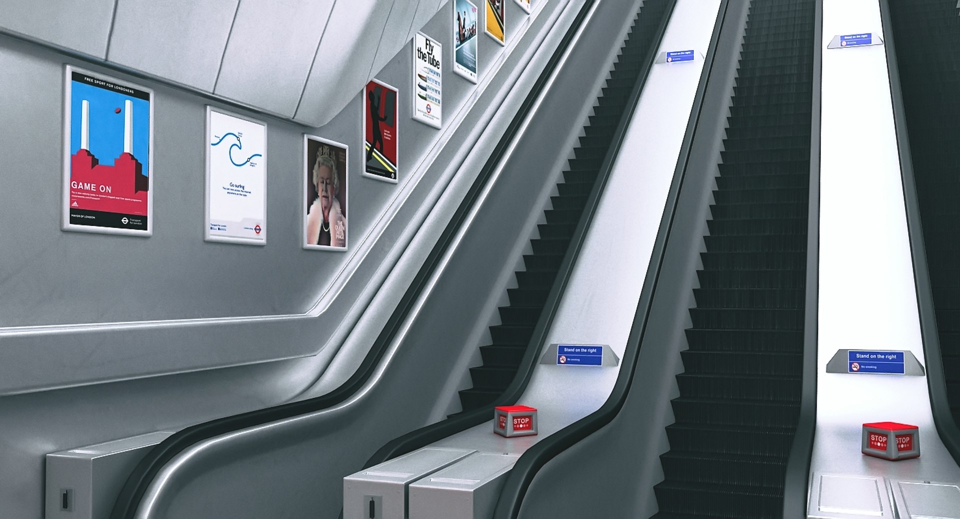 Scene Underground Tube Station Train Model - TurboSquid 1247578