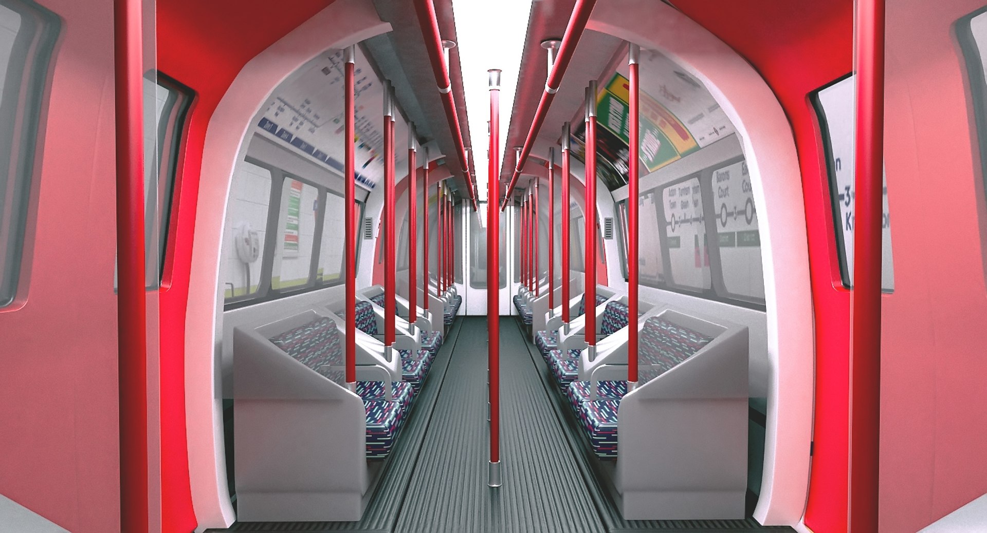 Scene Underground Tube Station Train Model - TurboSquid 1247578