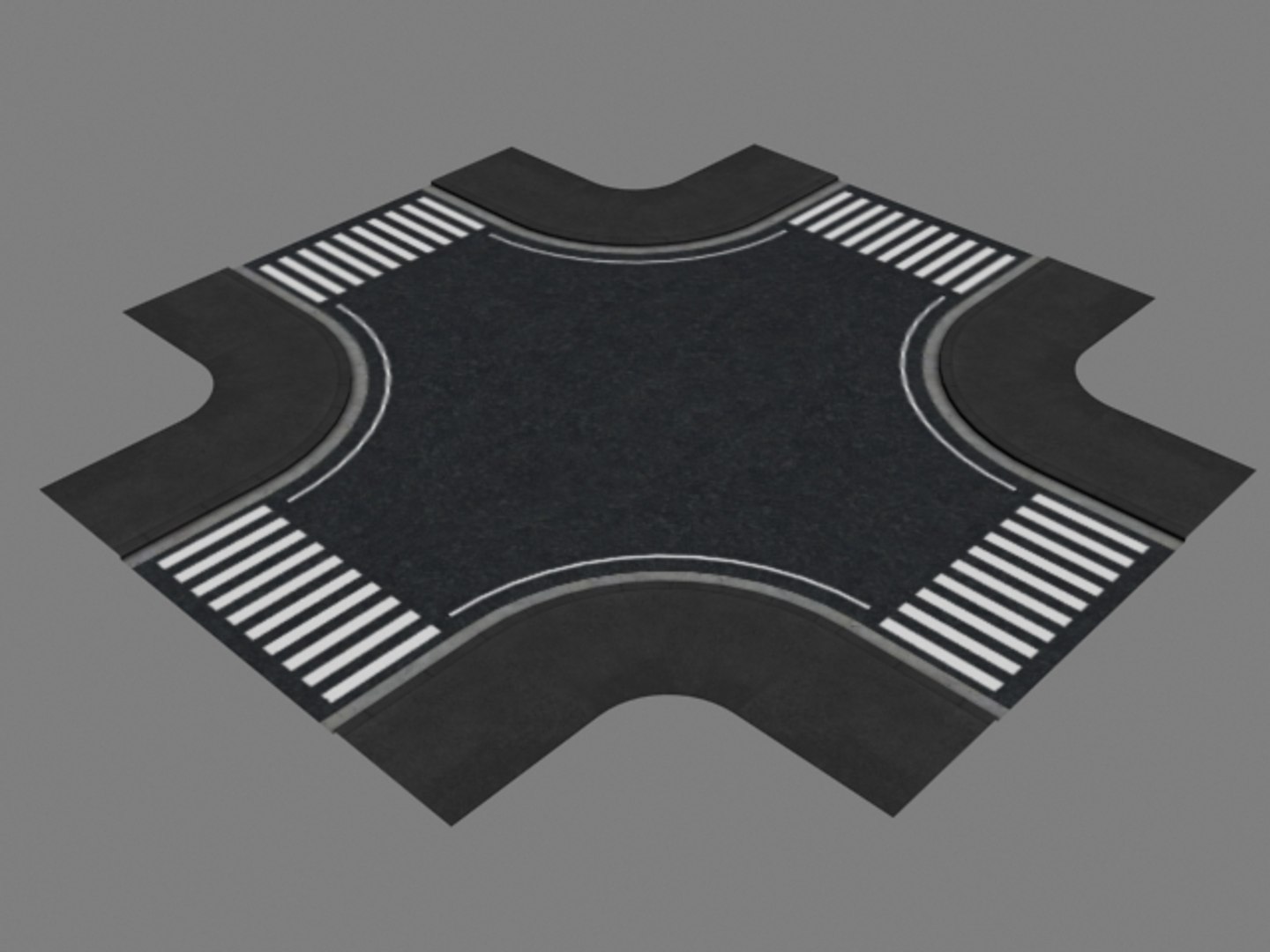 3d Model Of City Road