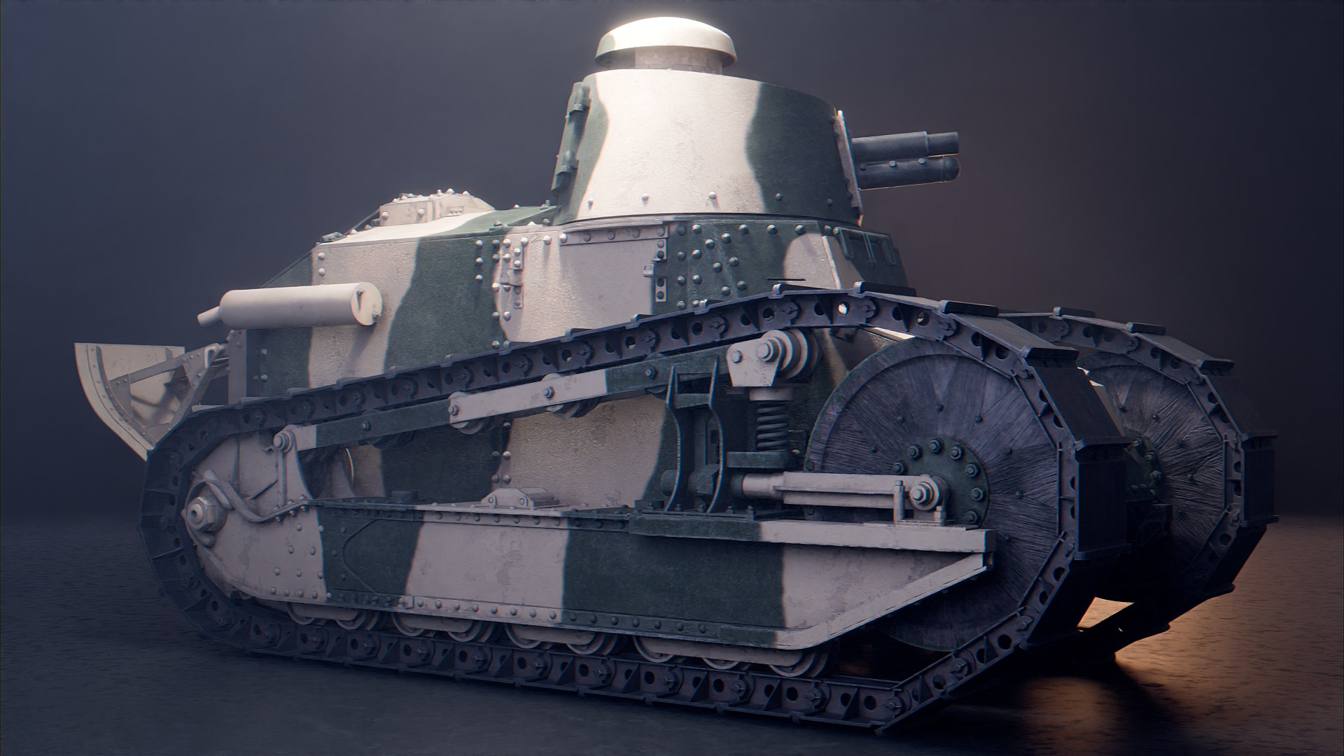 3D Renault FT-17 - WW1 French Light Tank - TurboSquid 2213494