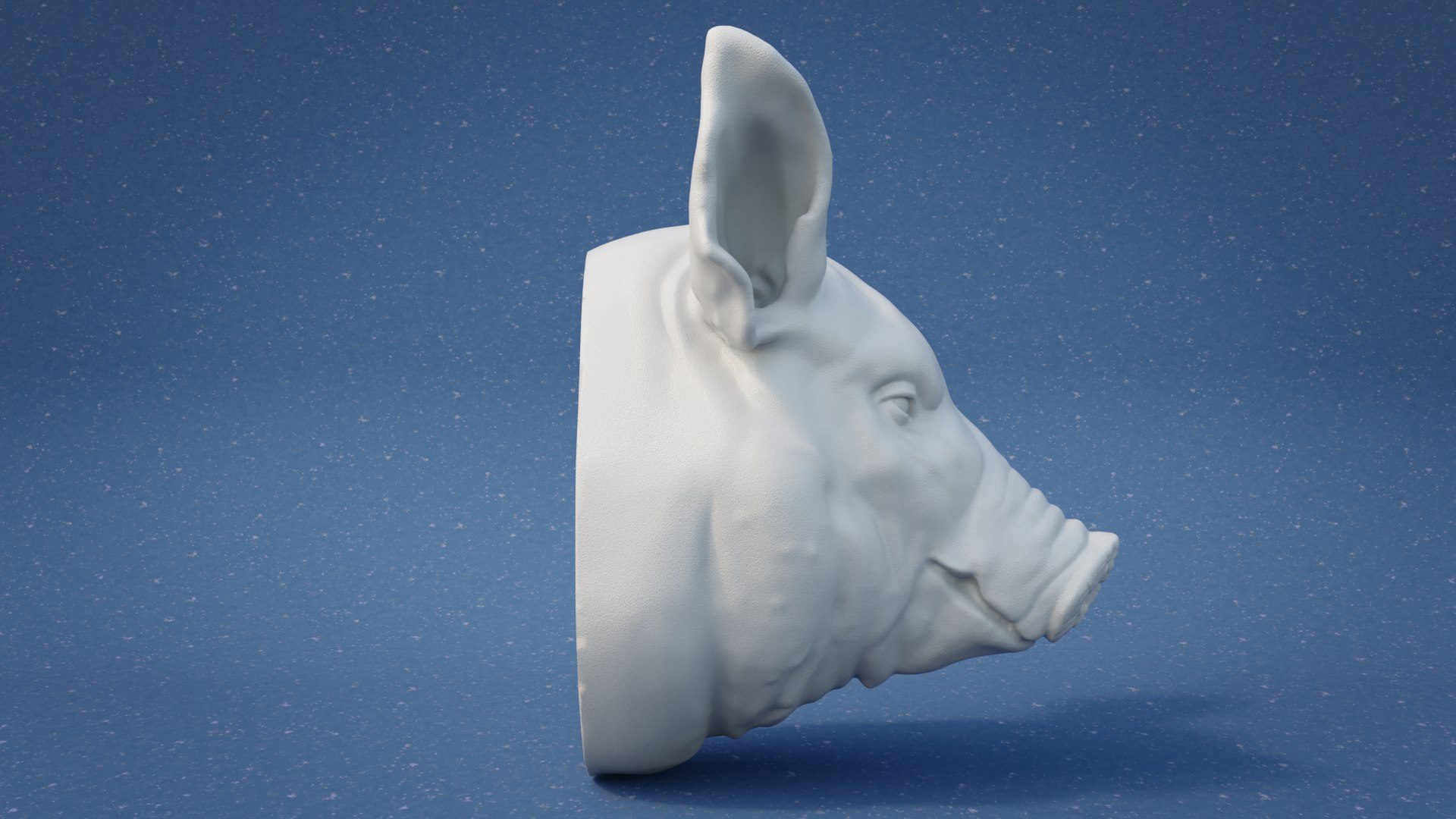 3D Model Pig Head Wall Mount - TurboSquid 2222076