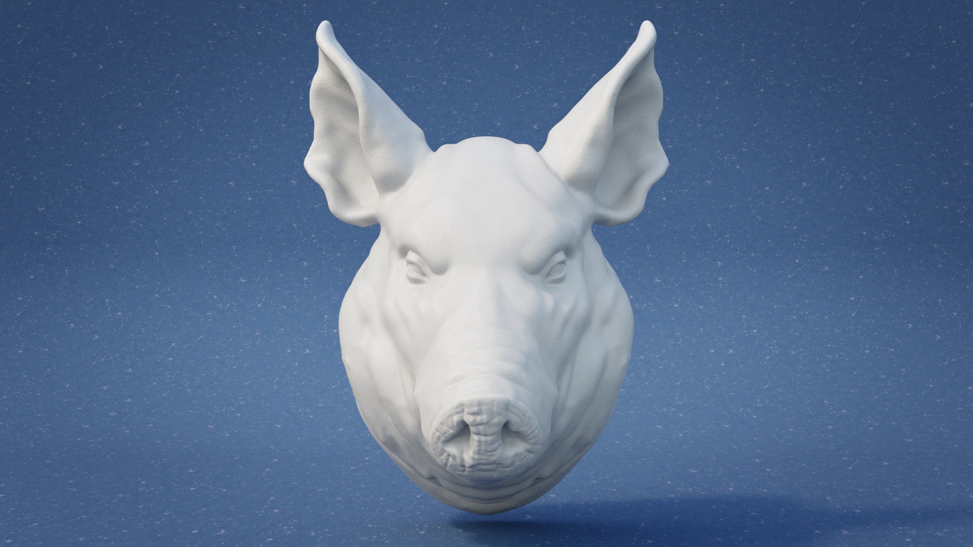 3D Model Pig Head Wall Mount - TurboSquid 2222076