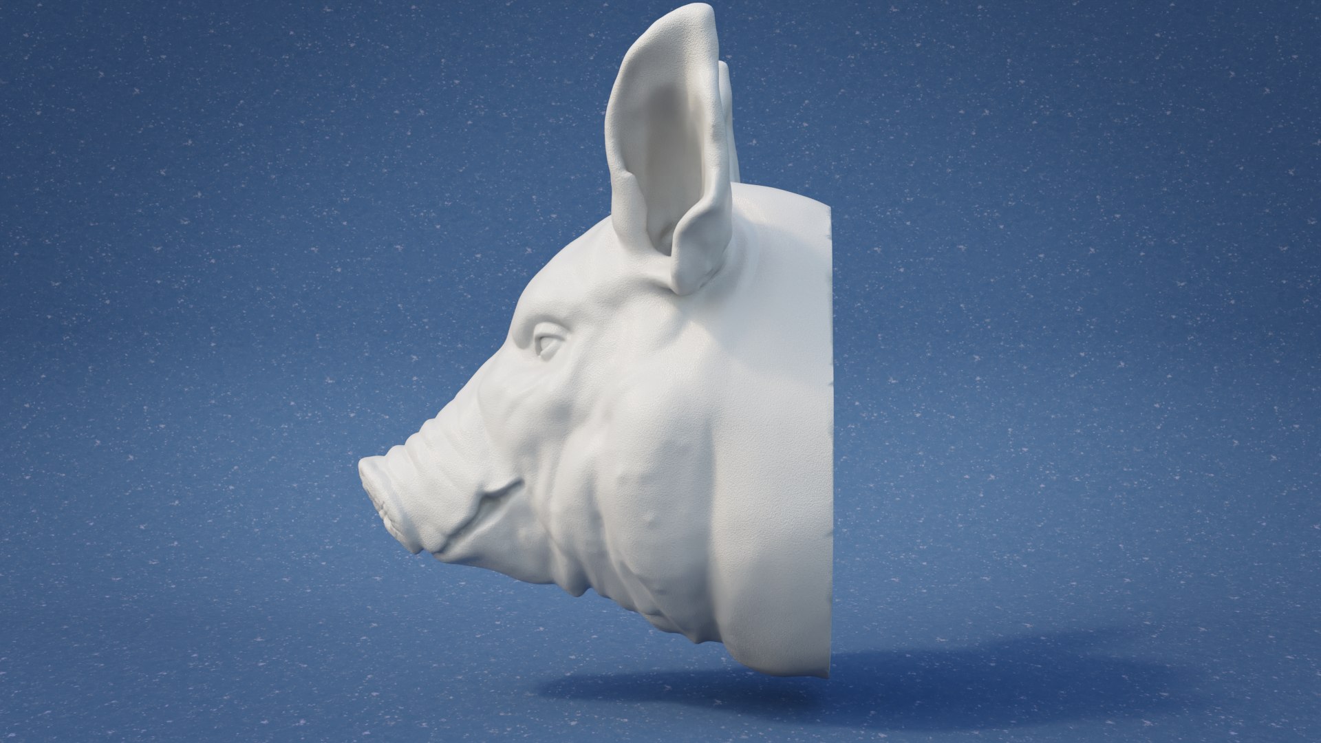 3D Model Pig Head Wall Mount - TurboSquid 2222076