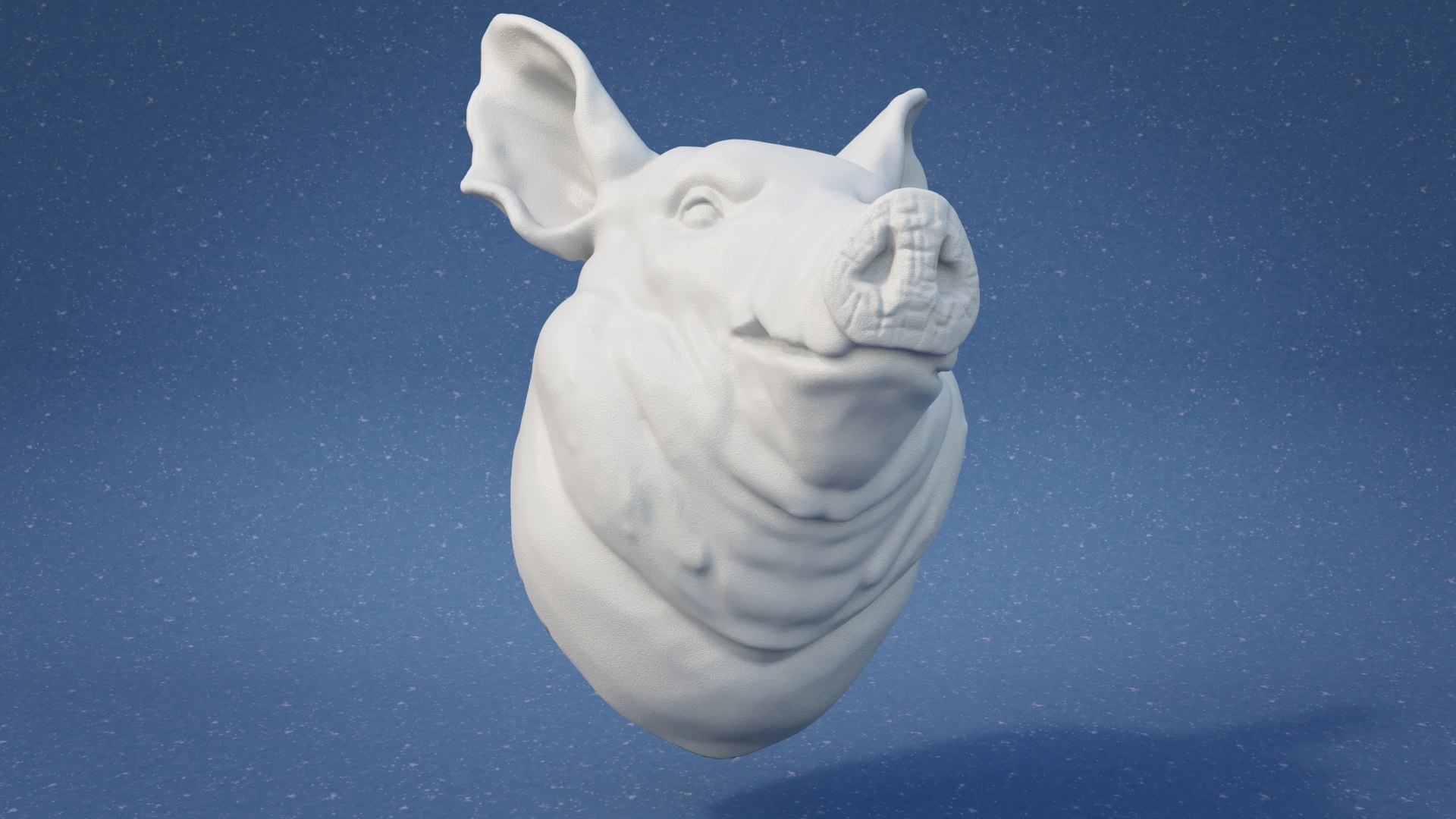 3D Model Pig Head Wall Mount - TurboSquid 2222076