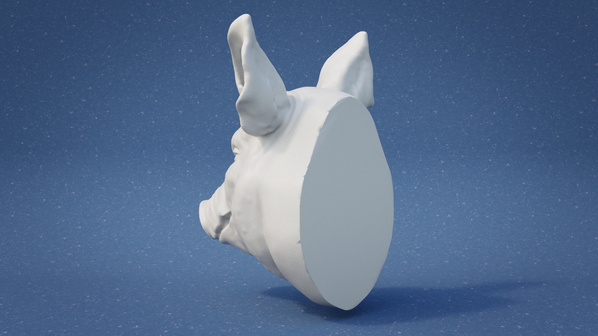 3D Model Pig Head Wall Mount - TurboSquid 2222076