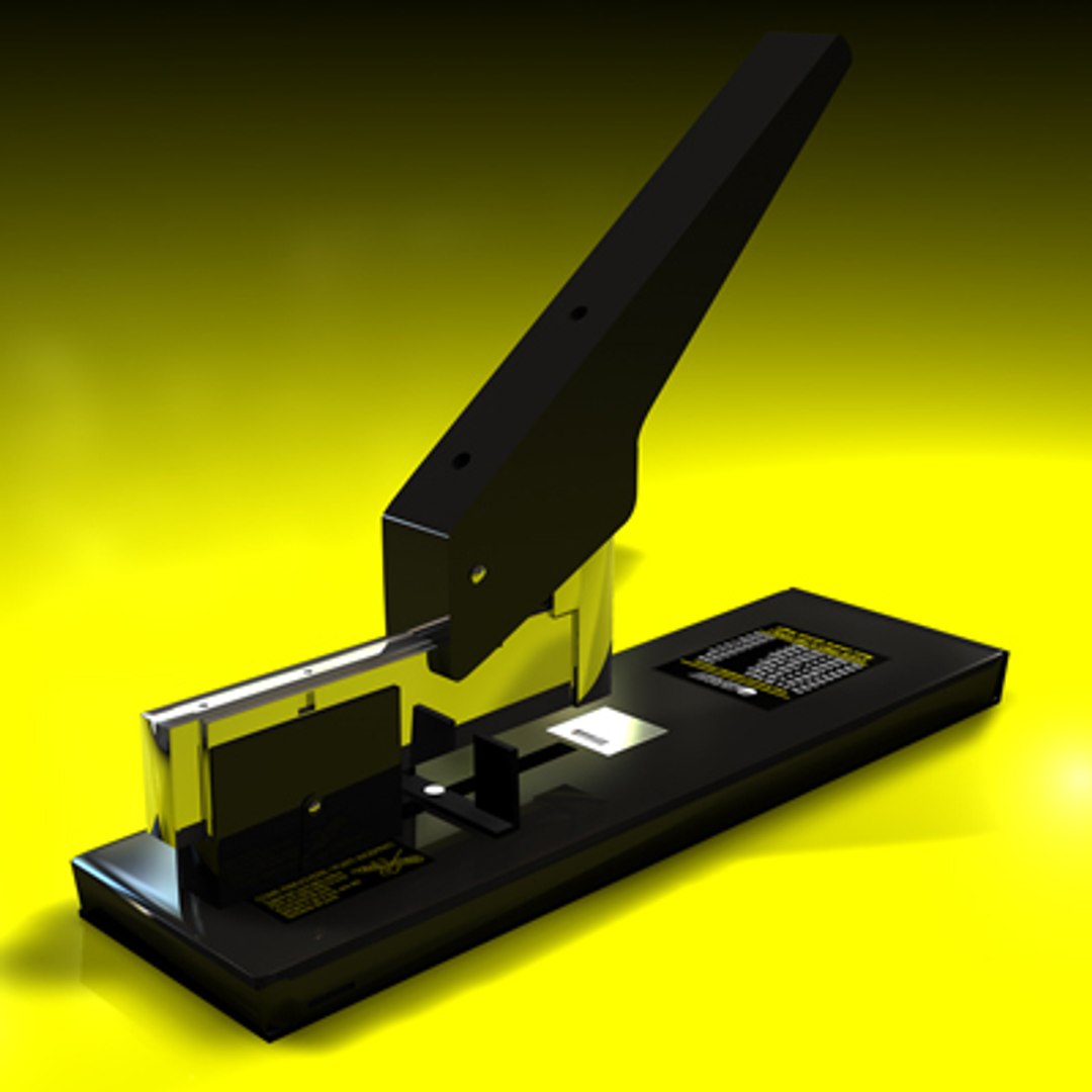 3d stapler metal model