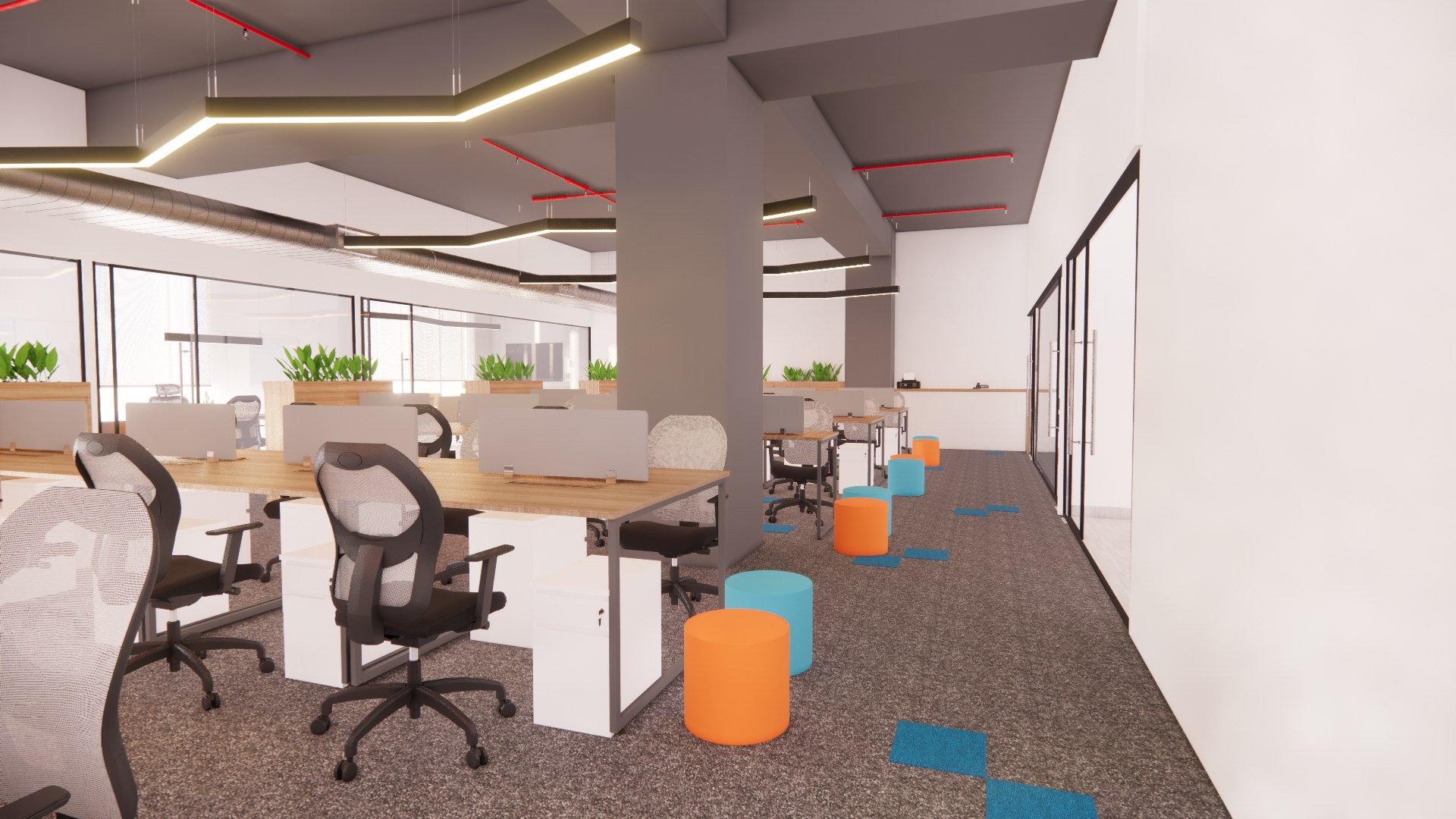 3D Office Interior Model - TurboSquid 2238241