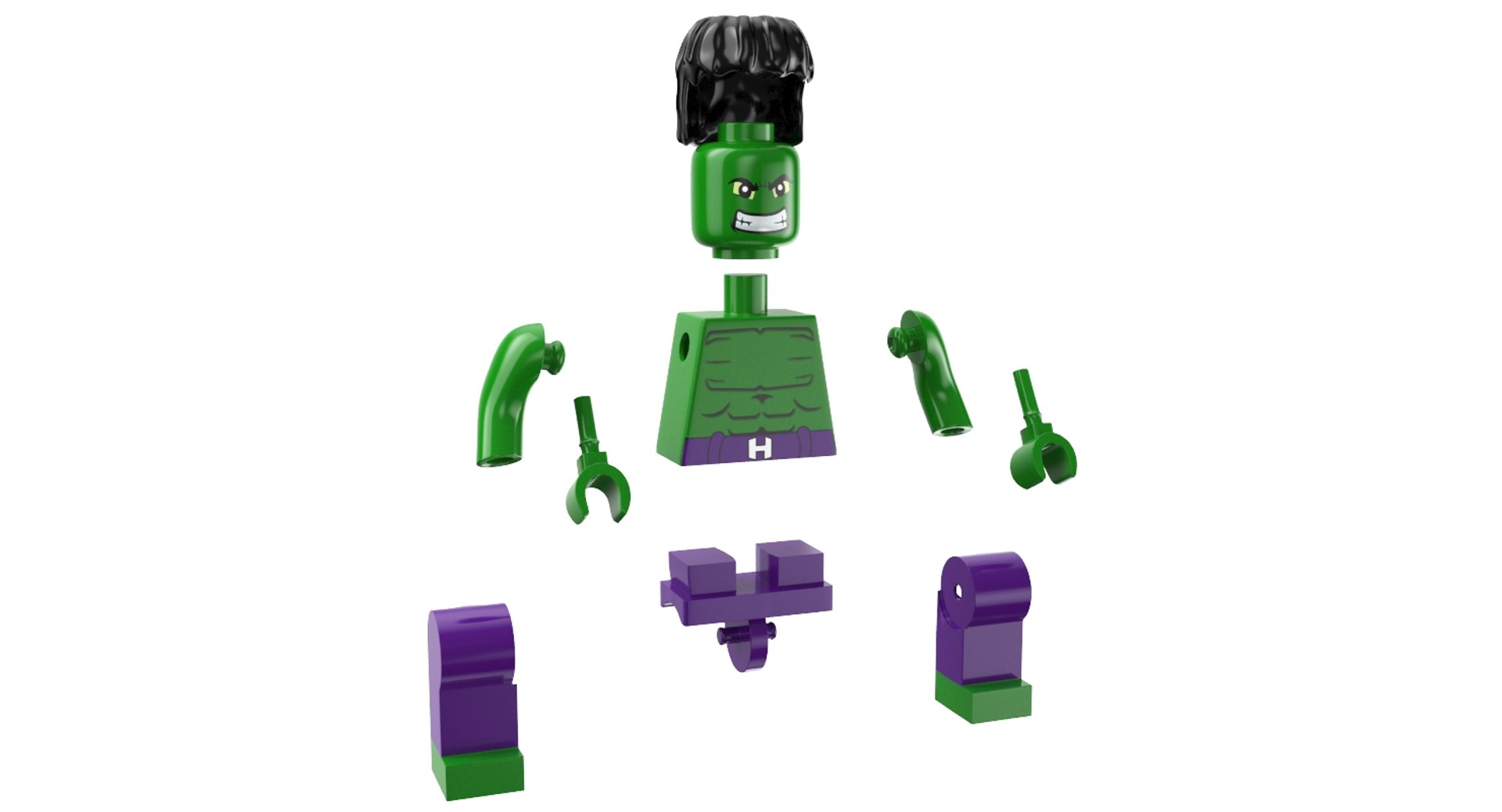 Lego Hulk 3D Model - TurboSquid 1363630