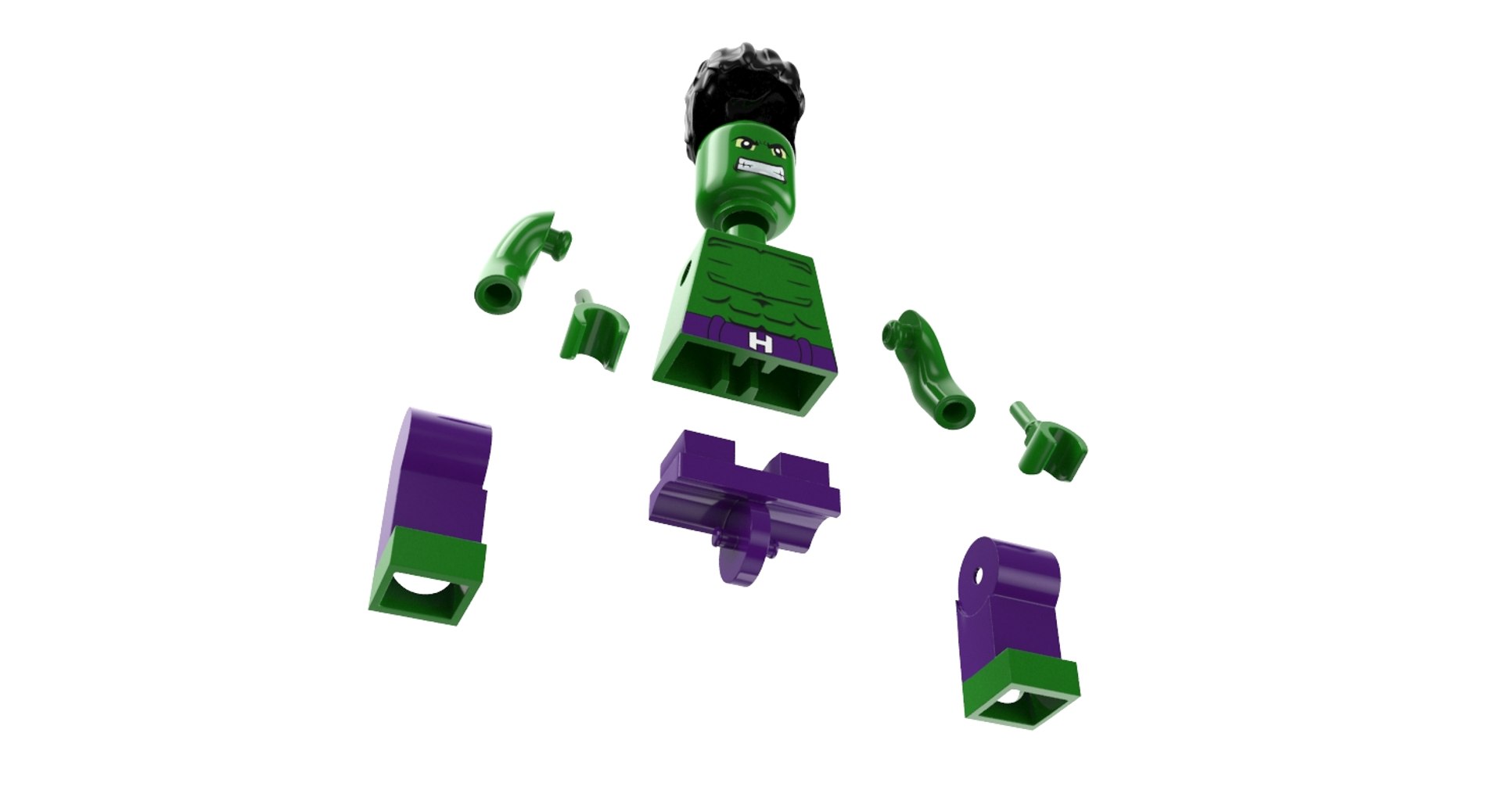 Lego Hulk 3D Model - TurboSquid 1363630