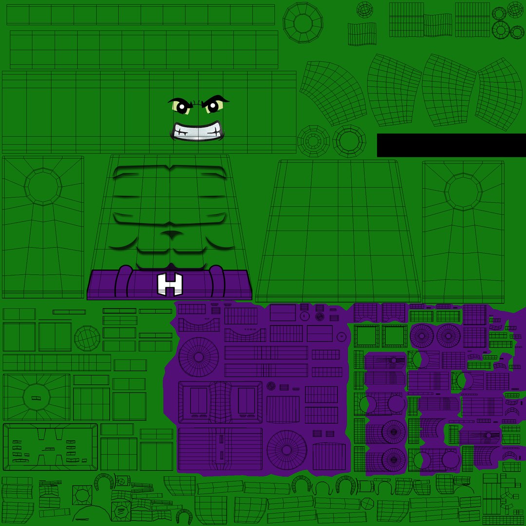 Lego Hulk 3D Model - TurboSquid 1363630