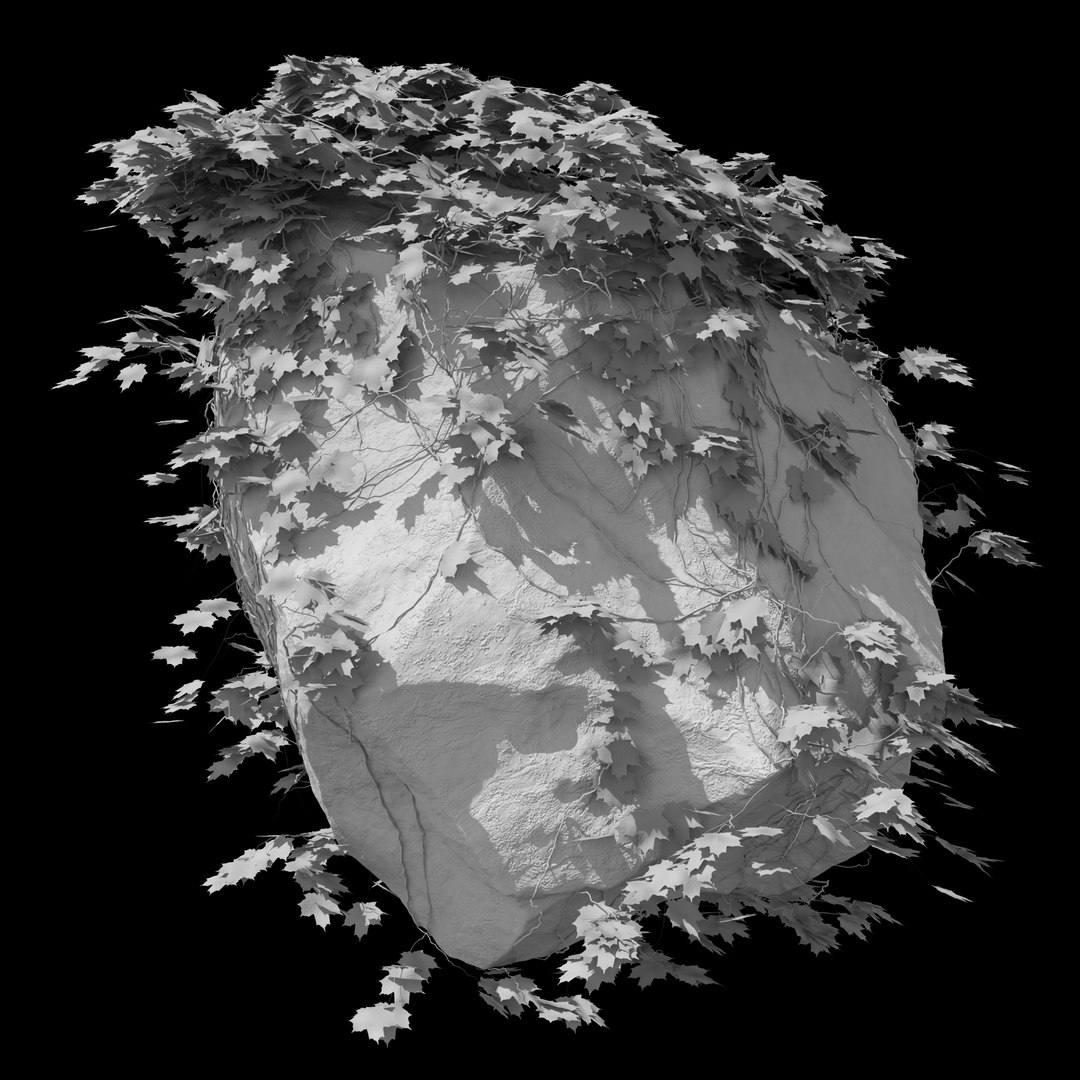 Realistic Ivy Rock 3d X