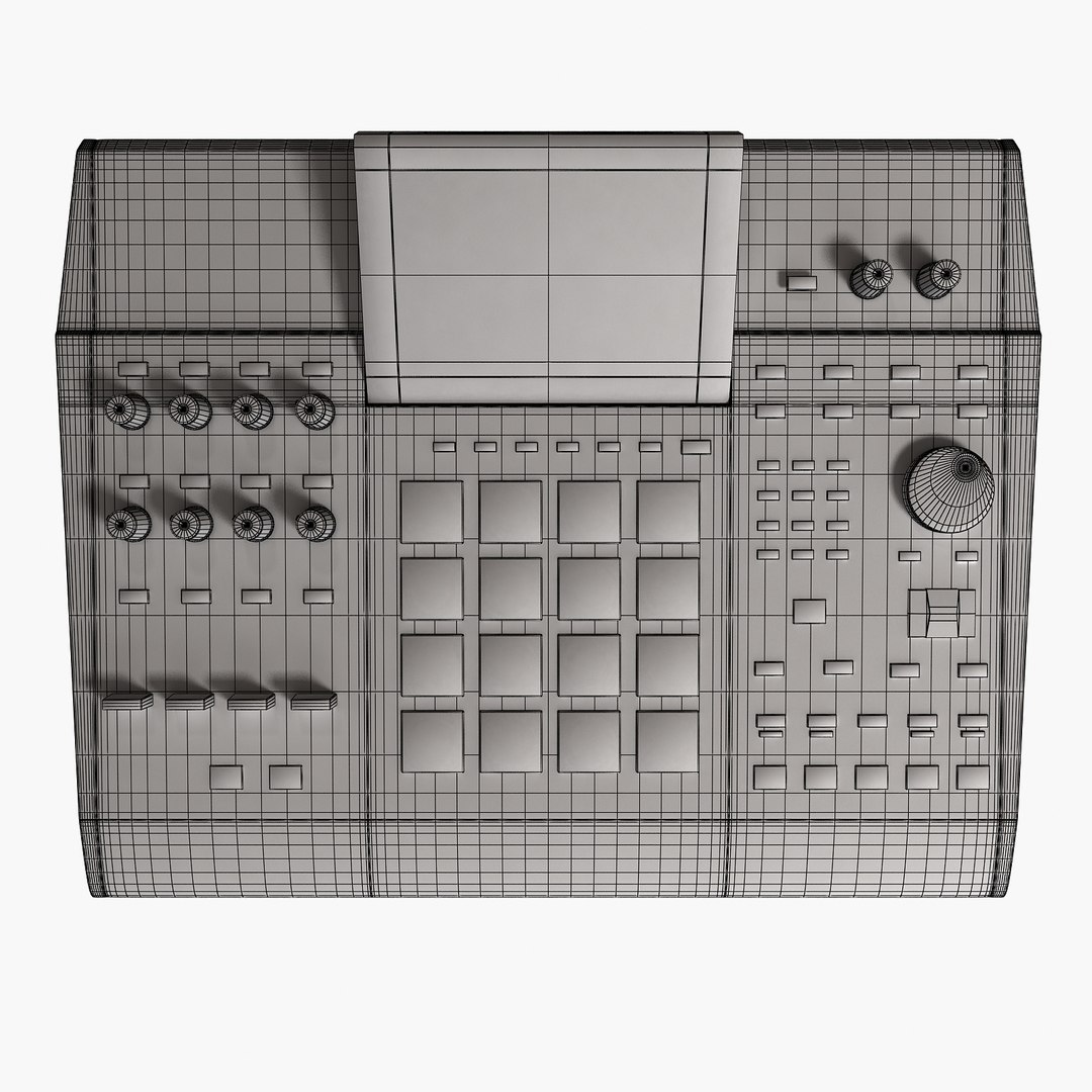 akai mpc 5000 3d obj