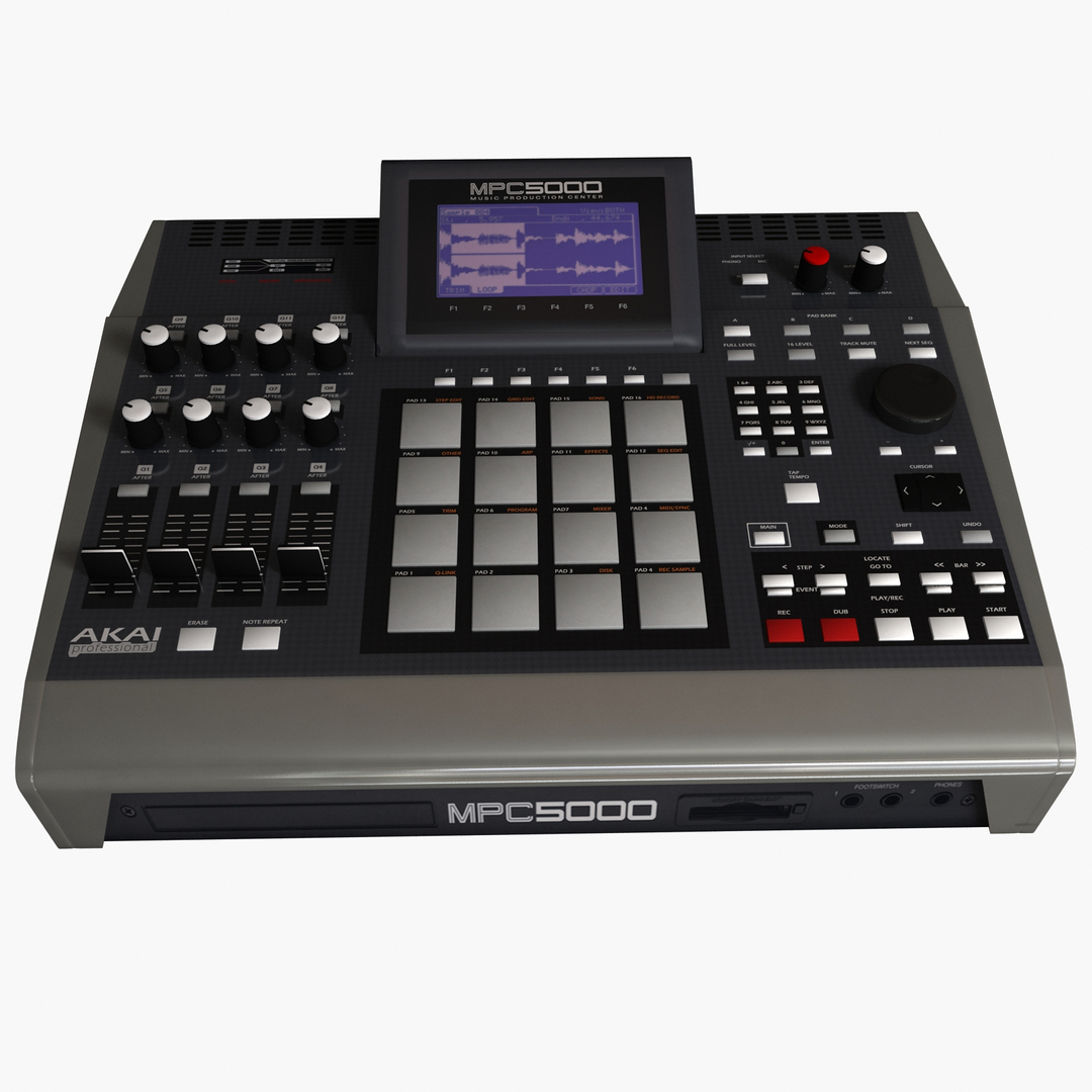 akai mpc 5000 3d obj