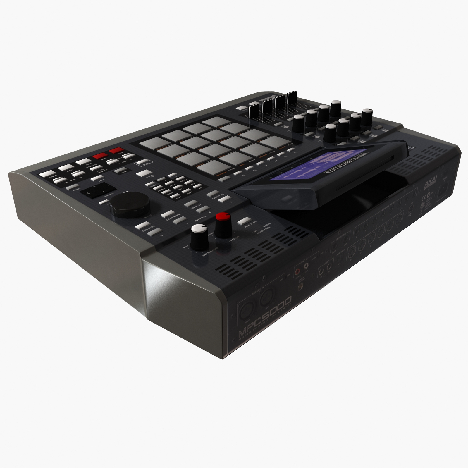 akai mpc 5000 3d obj