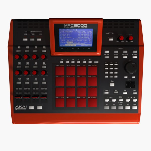 akai mpc 5000 3d obj