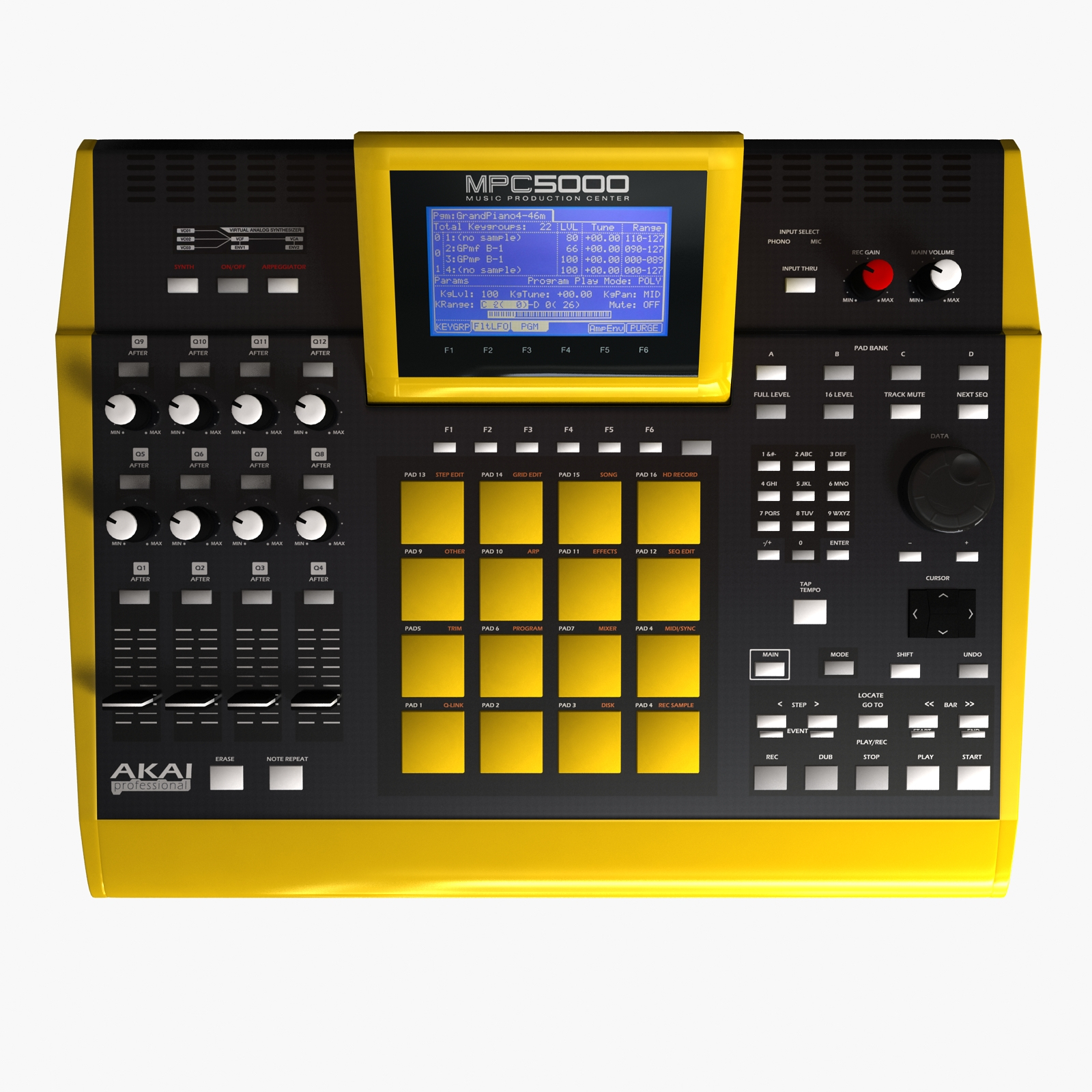 akai mpc 5000 3d obj