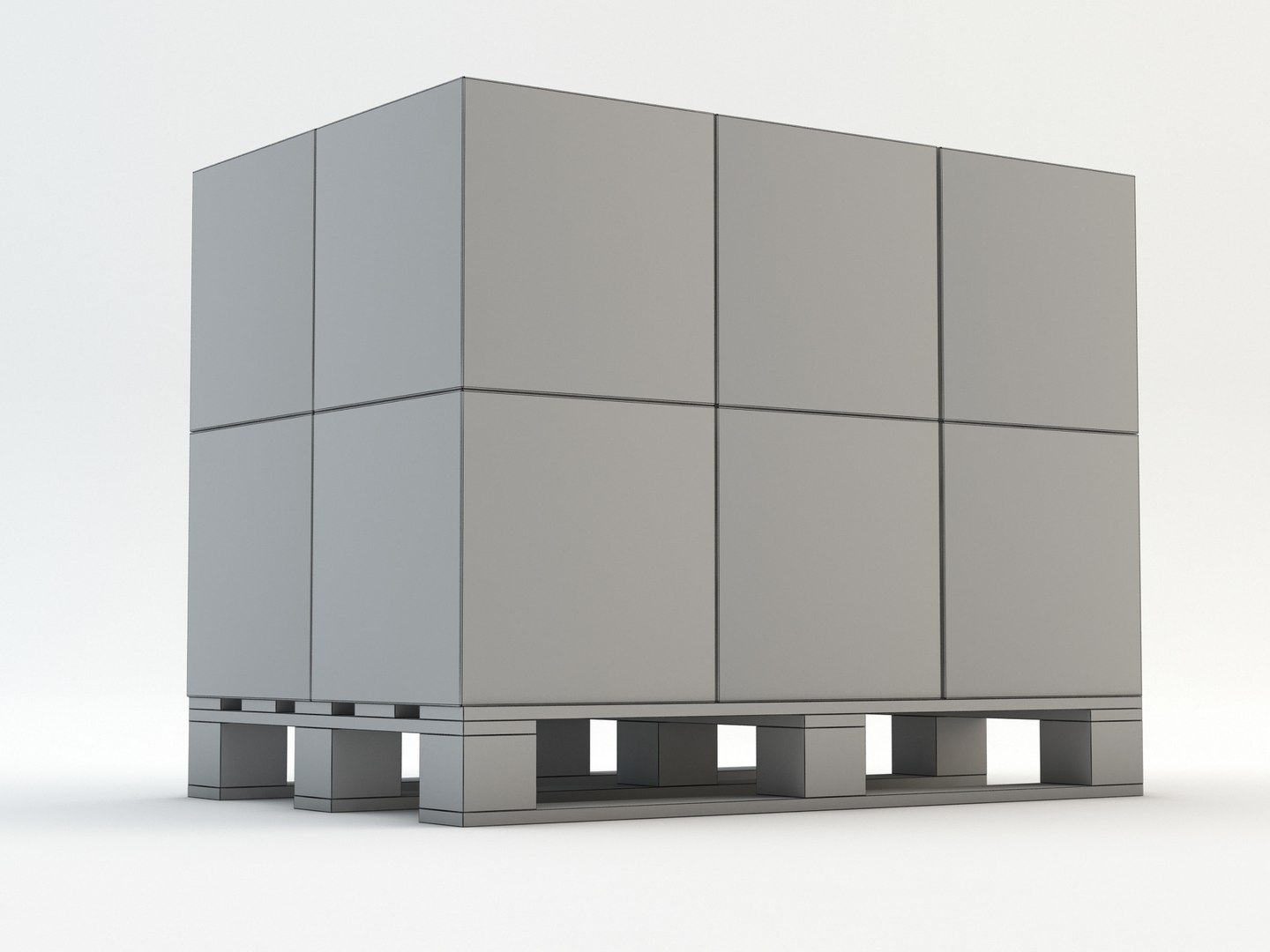 3d Pallet Boxes Model