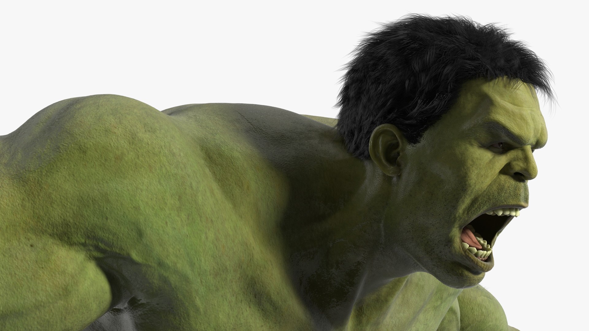 Hulk Rage Roar Fur 3D Model - TurboSquid 2412587