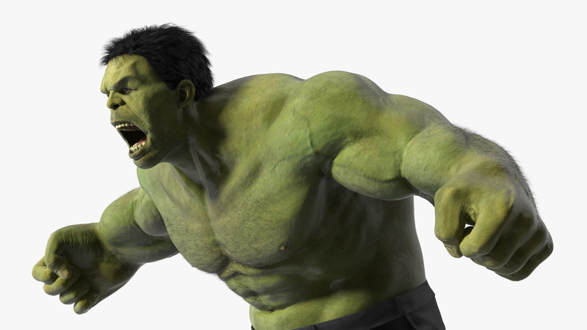Hulk Rage Roar Fur 3D Model - TurboSquid 2412587