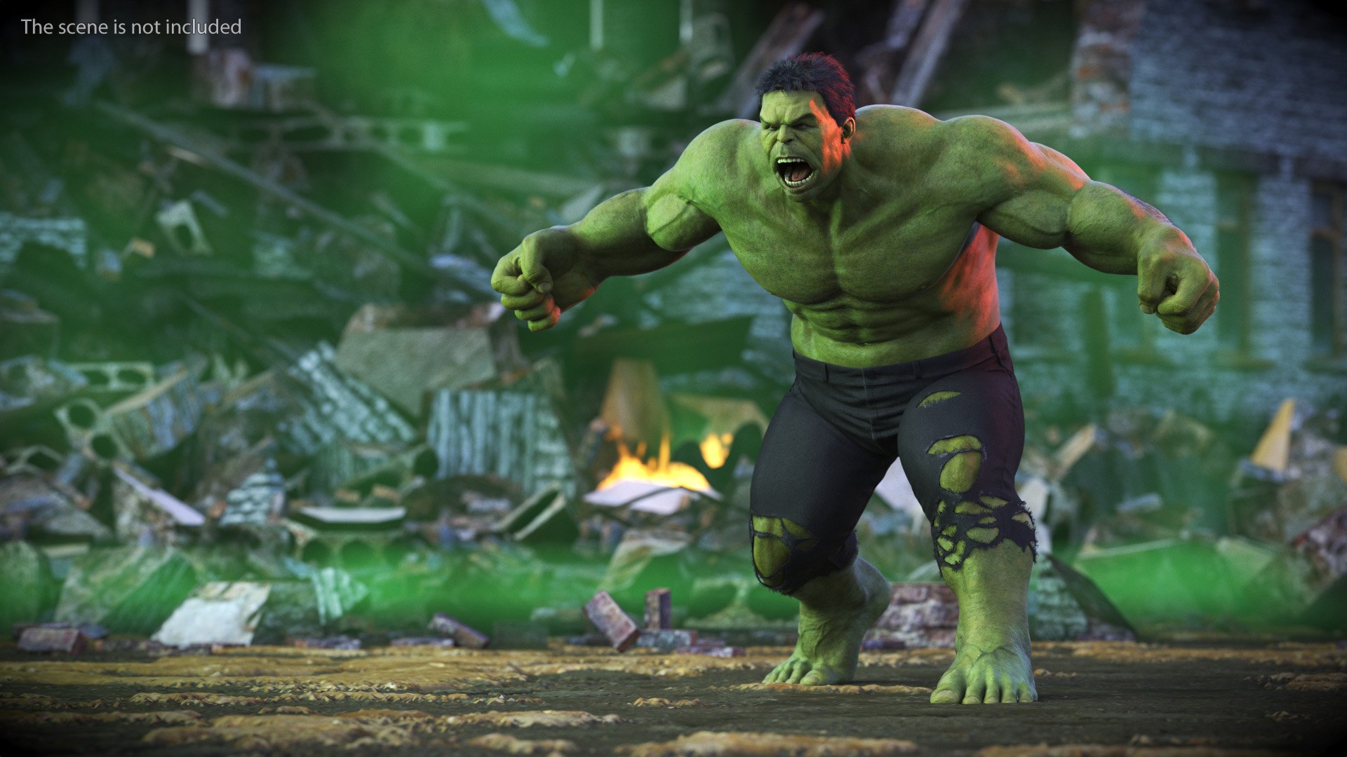 Hulk Rage Roar Fur 3D Model - TurboSquid 2412587