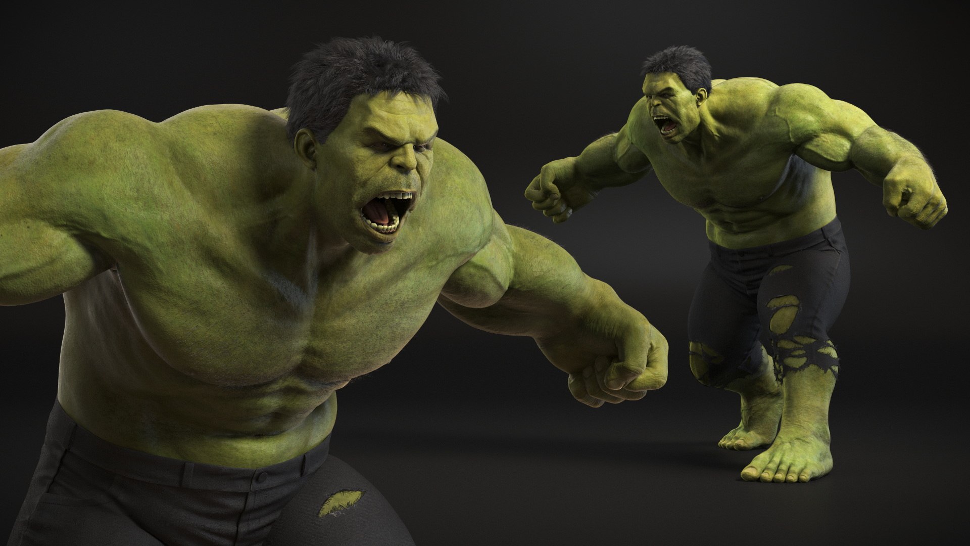 Hulk Rage Roar Fur 3D Model - TurboSquid 2412587
