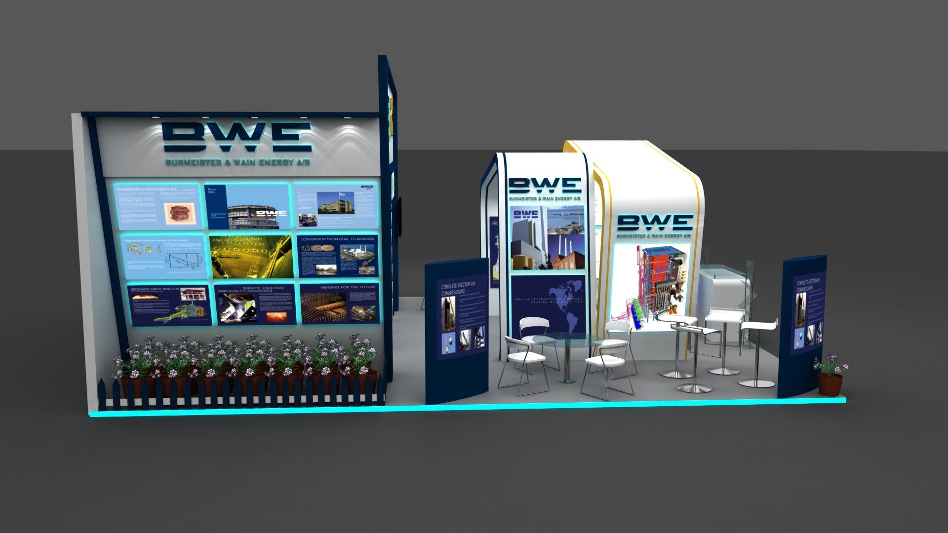 3D 3 Side Open Stand Model - TurboSquid 1987704