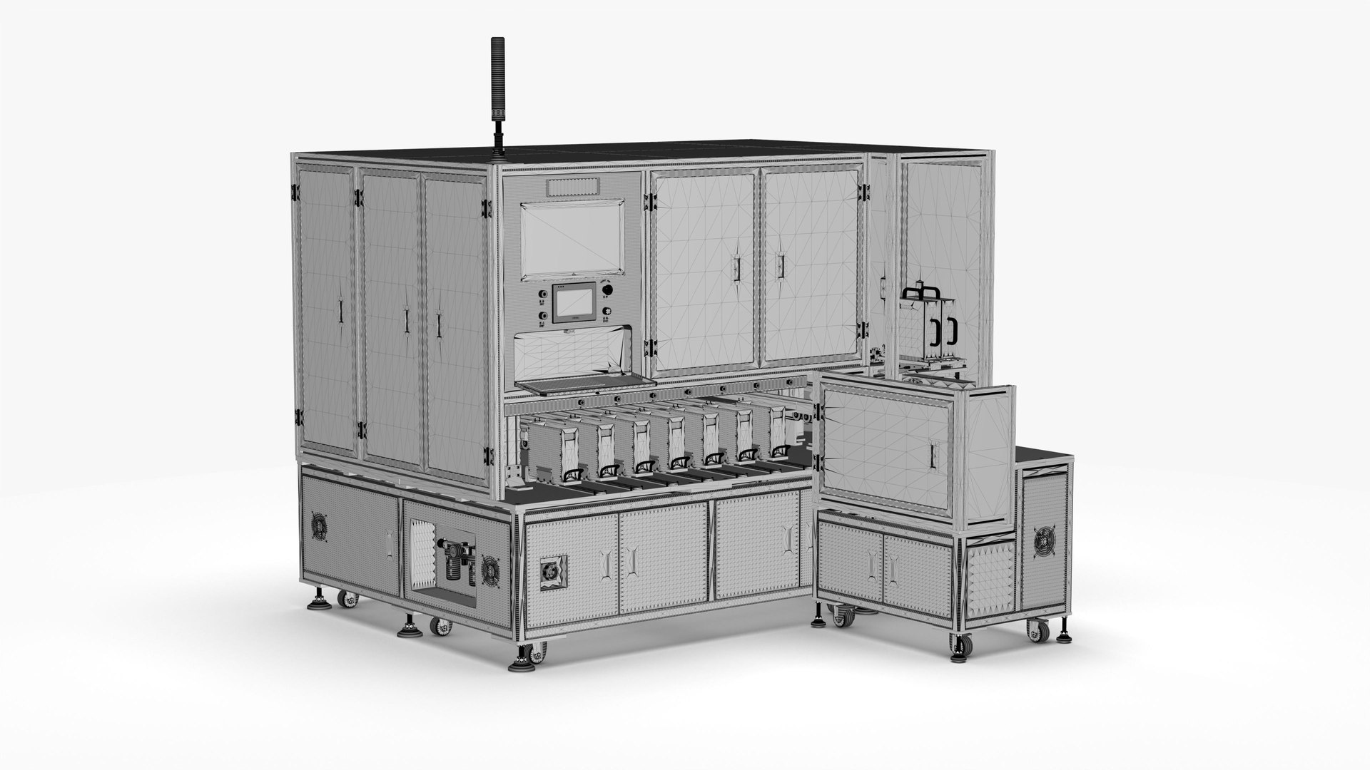 3D Fully Automatic 18650 Battery Sorting Machine - TurboSquid 2058609