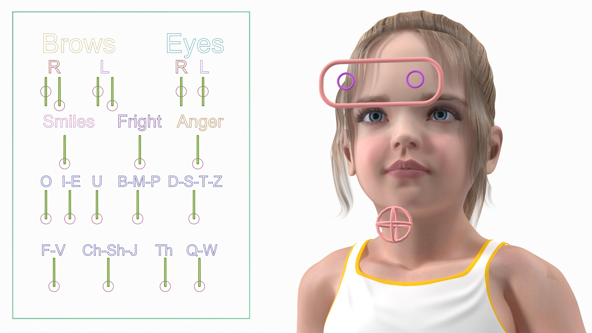 3D Model Sport Style Girl Child With Hoop Rigged - TurboSquid 2079986