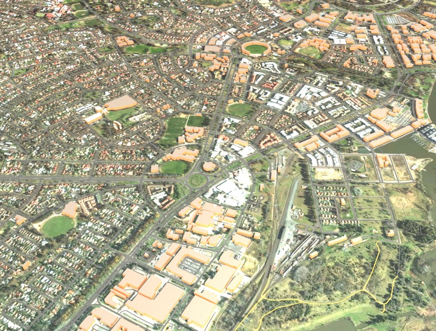 3D Model Canberra City Australia - TurboSquid 1648885