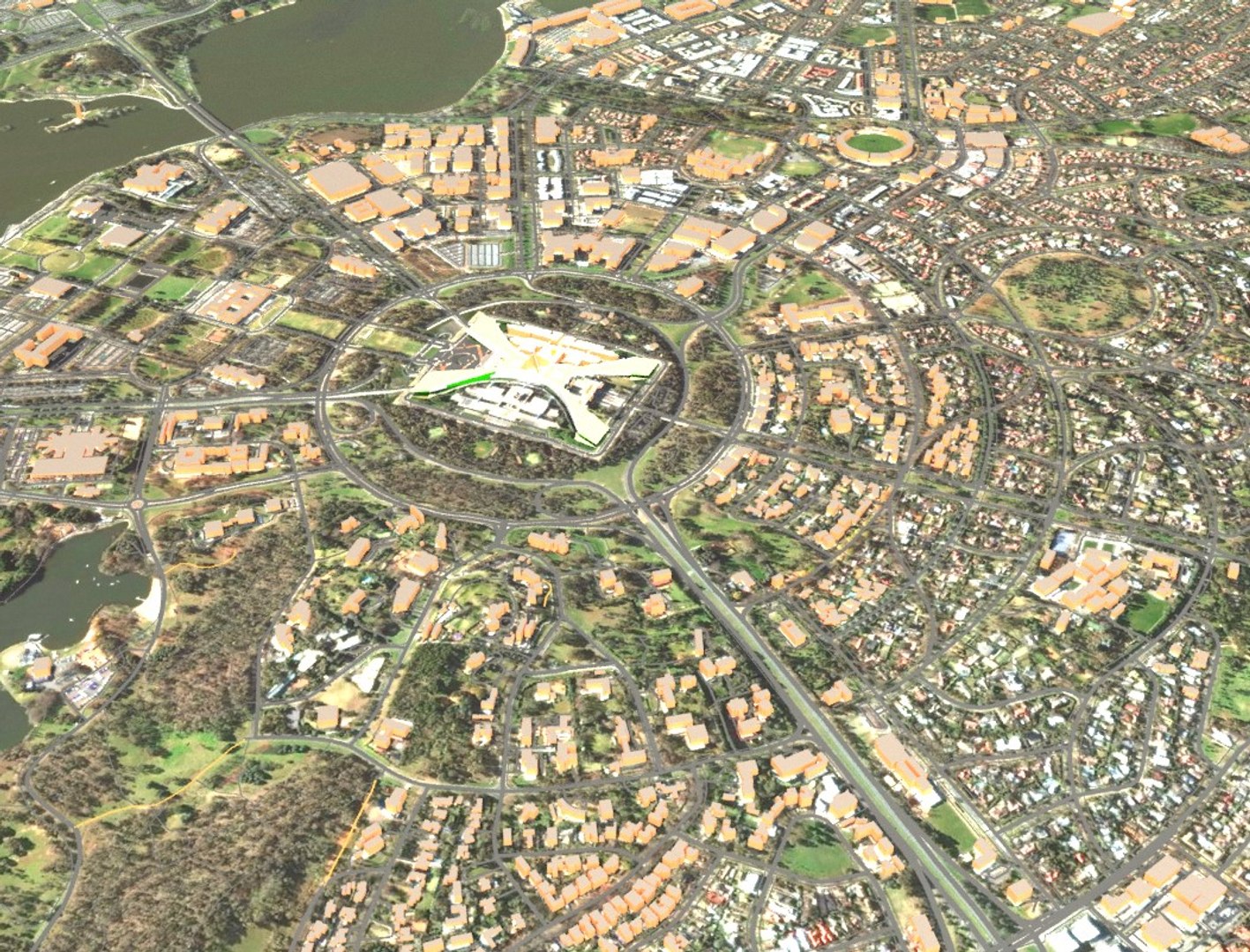3D Model Canberra City Australia - TurboSquid 1648885