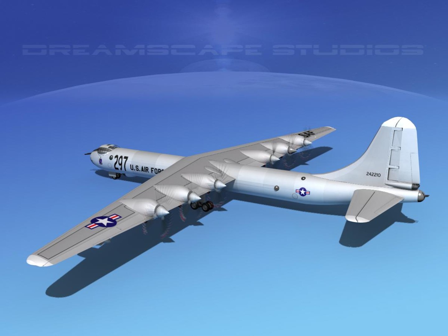 B-36a B-36d Convair B-36 3d Model