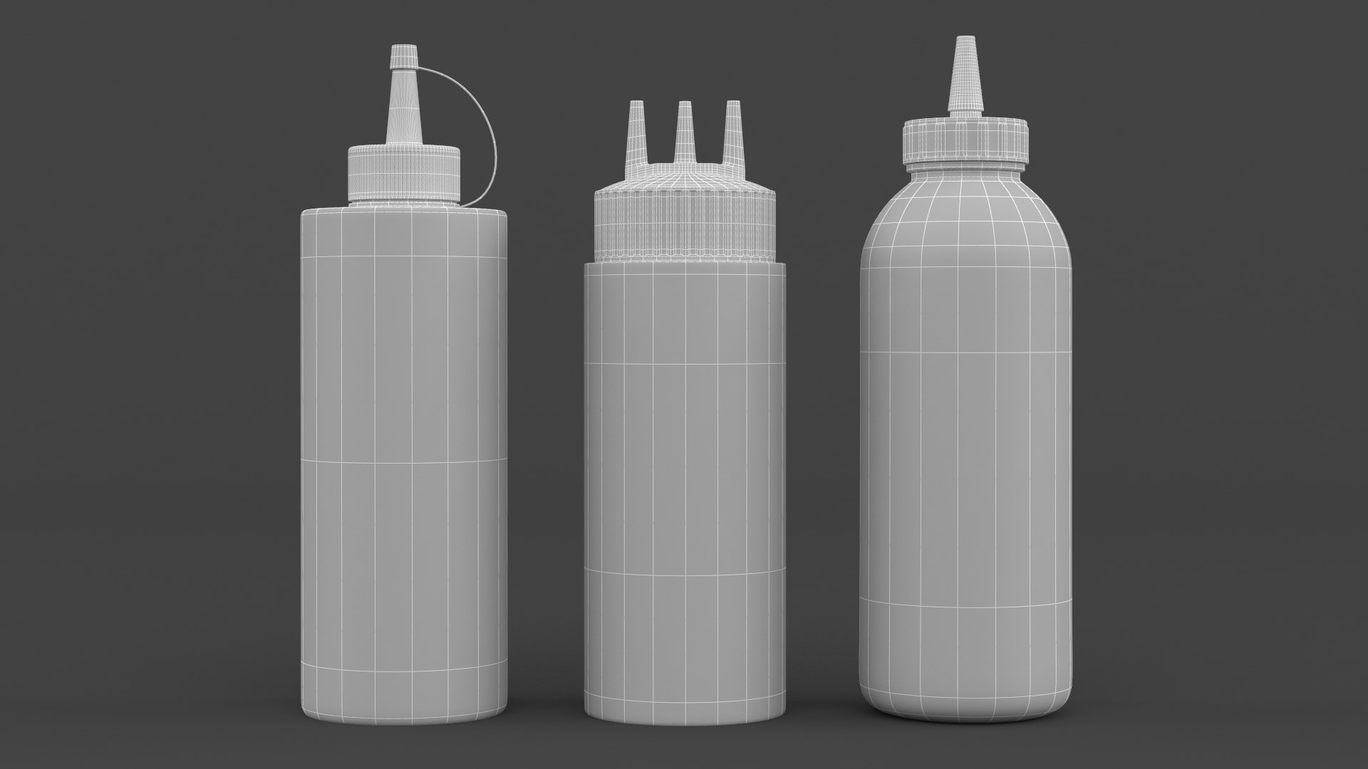 Sauce Bottles Model - TurboSquid 2119878