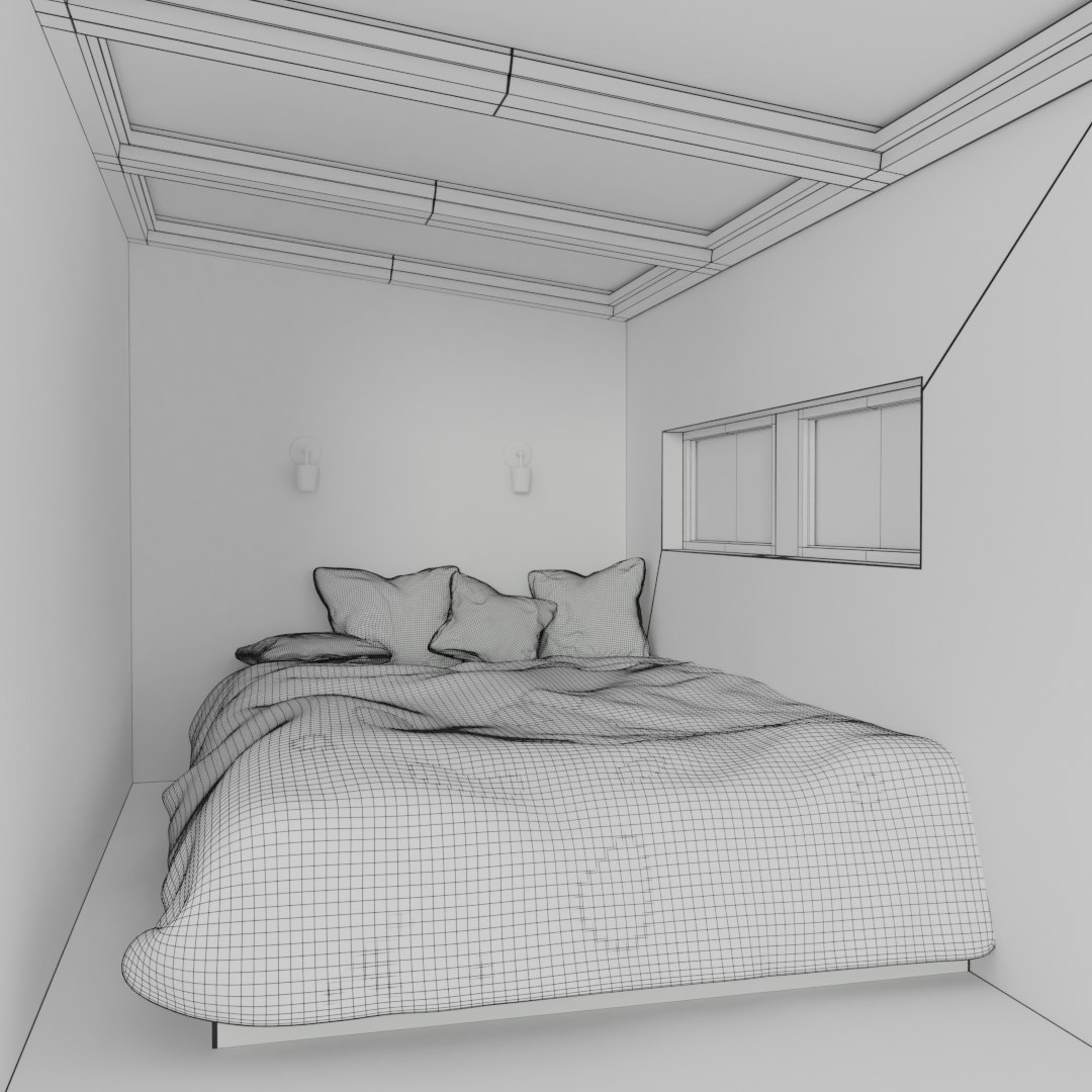 3D Bedroom Hidden Room - TurboSquid 1578420