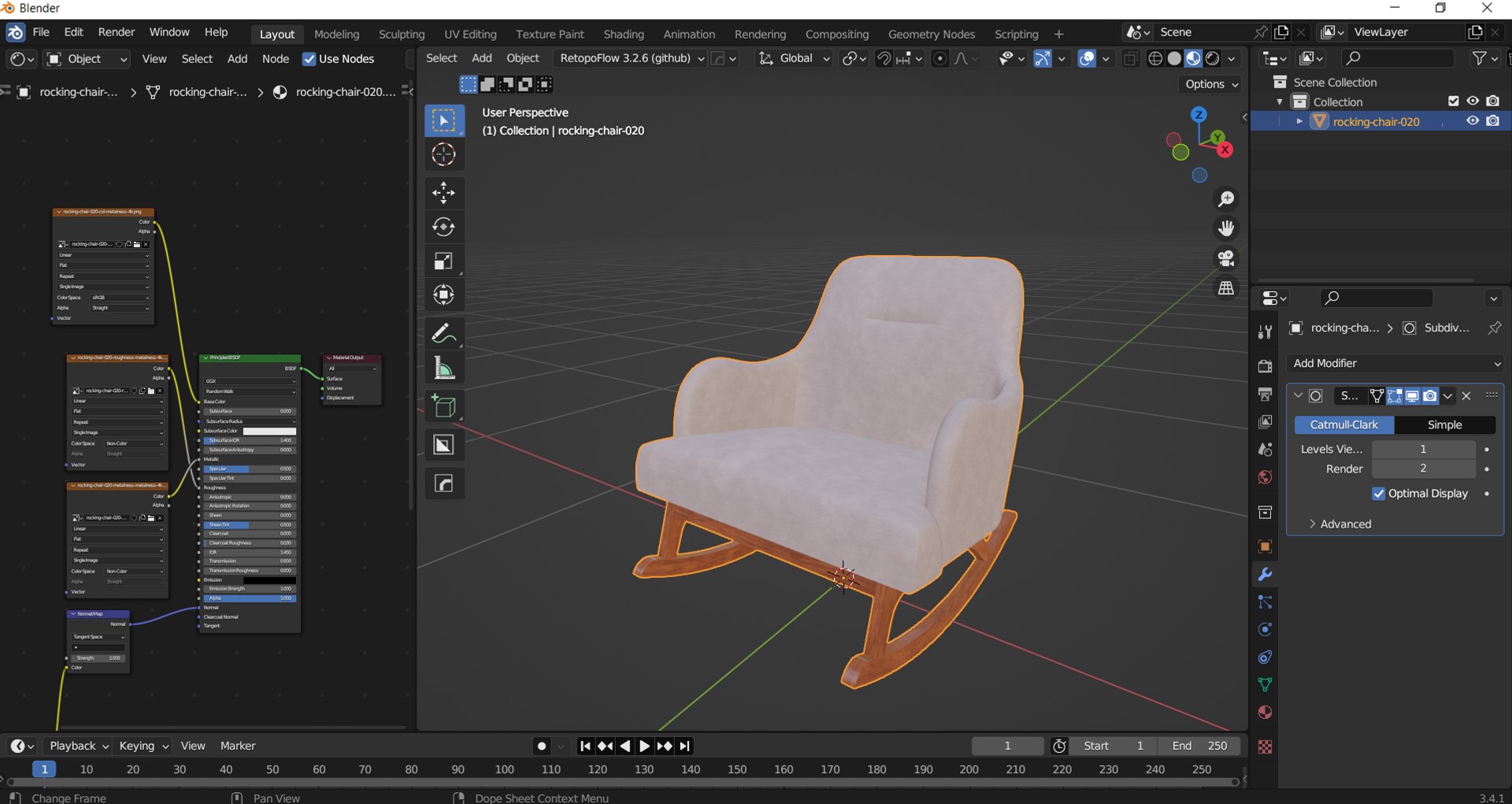 Rocking chair 16 model - TurboSquid 2111517