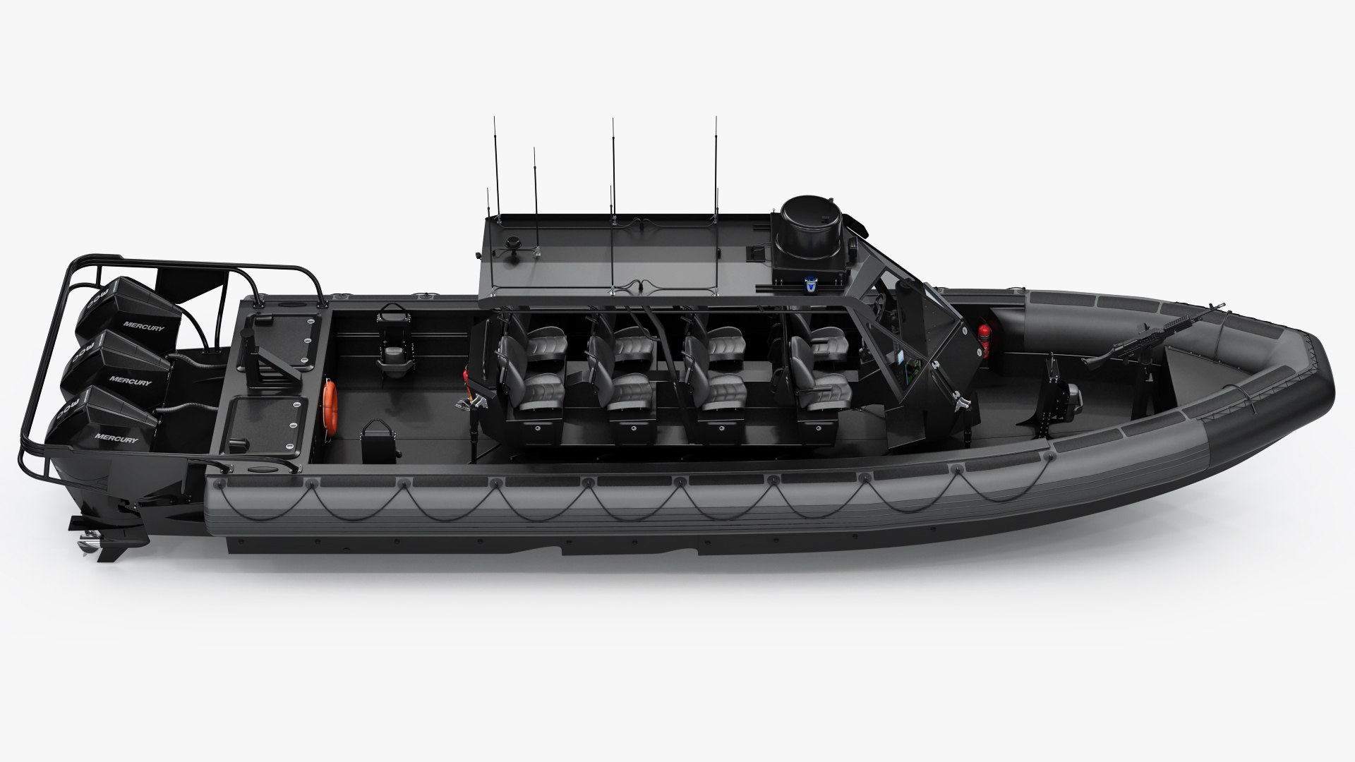 3D Model RHIB Patrol Inflatable Boat - TurboSquid 2316491