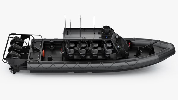 modelo 3d Embarcación inflable de patrulla RHIB - TurboSquid 2316491